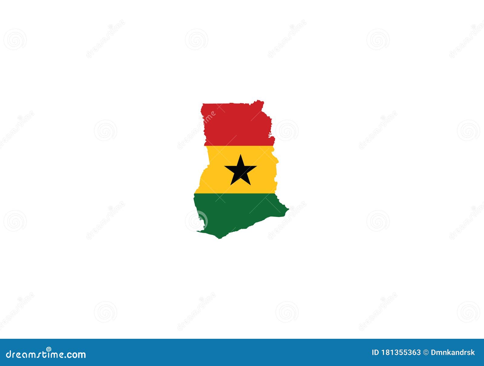 Ghana Outline Map Country Shape Stock Vector - Illustration of abstract ...
