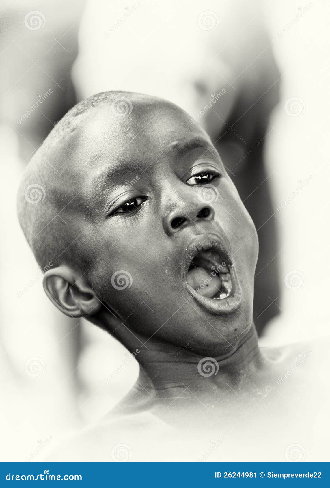 A Ghanaian boy screams editorial photo. Image of contrast - 26244981