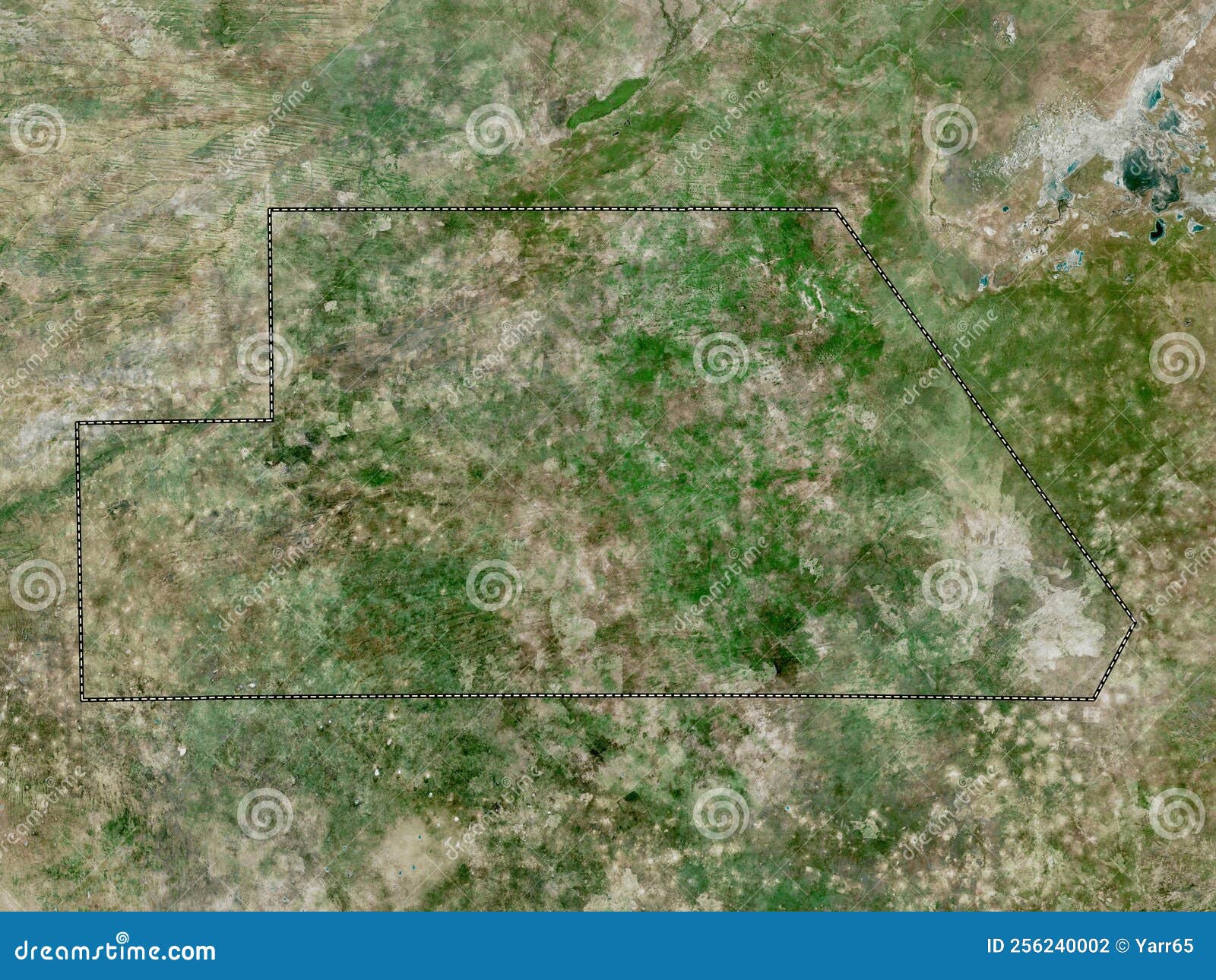 Ghanzi, Botswana. High-res Satellite. No Legend Stock Illustration ...