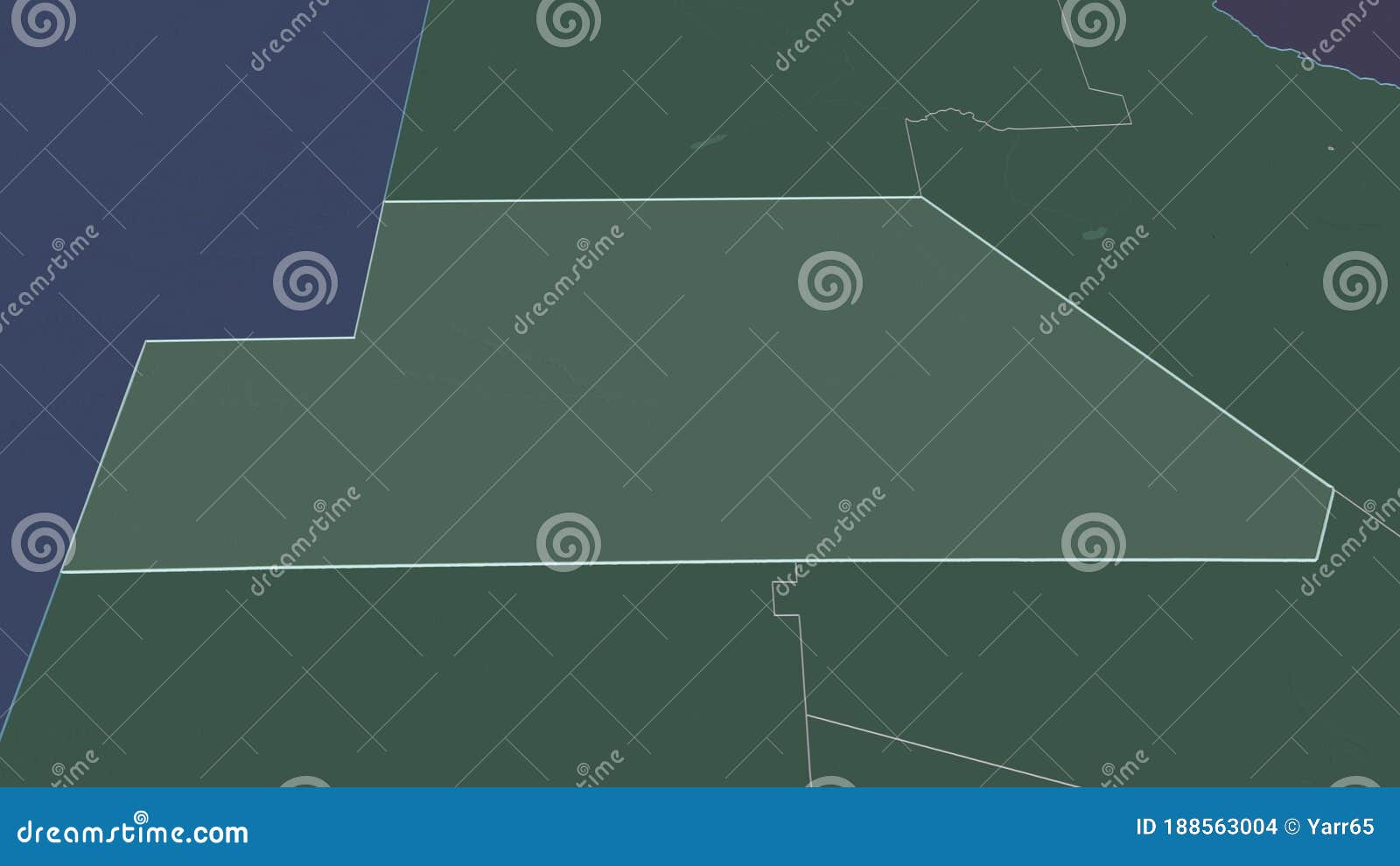 Ghanzi, Botswana - Outlined. Administrative Stock Illustration ...