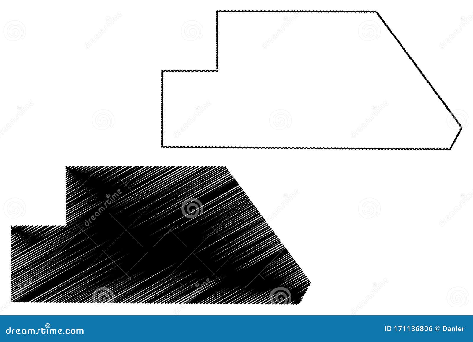 Ghanzi District Districts of Botswana, Republic of Botswana Map Vector ...