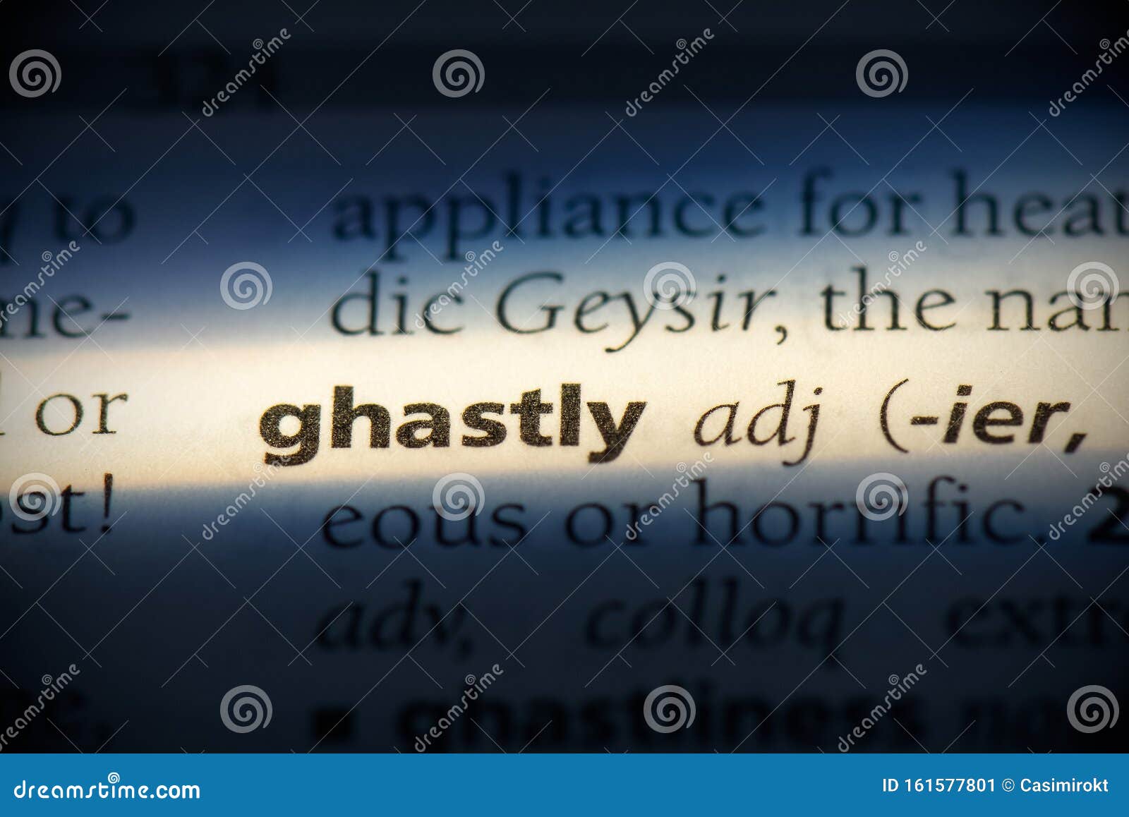 Ghastly stock image. Image of focus, vocabulary, meaning - 161577801