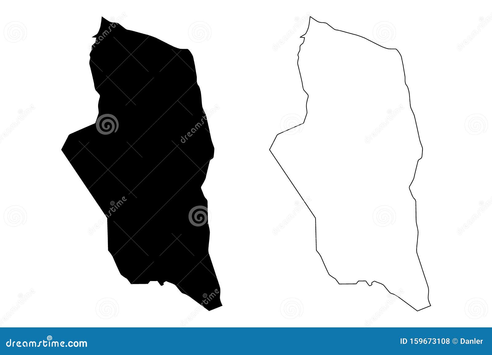 Ghat District Districts of Libya, State of Libya, Fezzan Map Vector ...