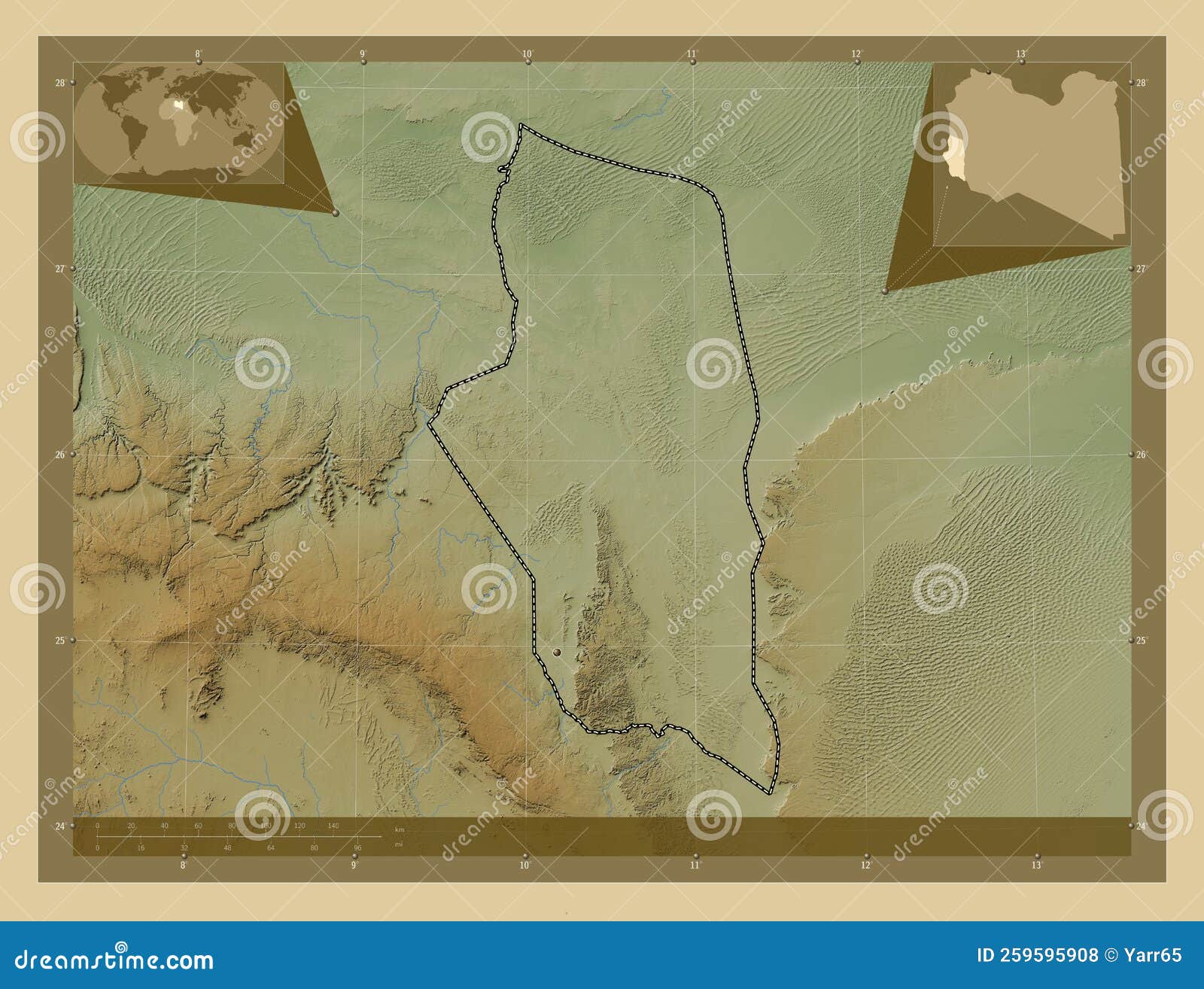 Ghat, Libya. Physical. Capital Stock Illustration - Illustration of ...