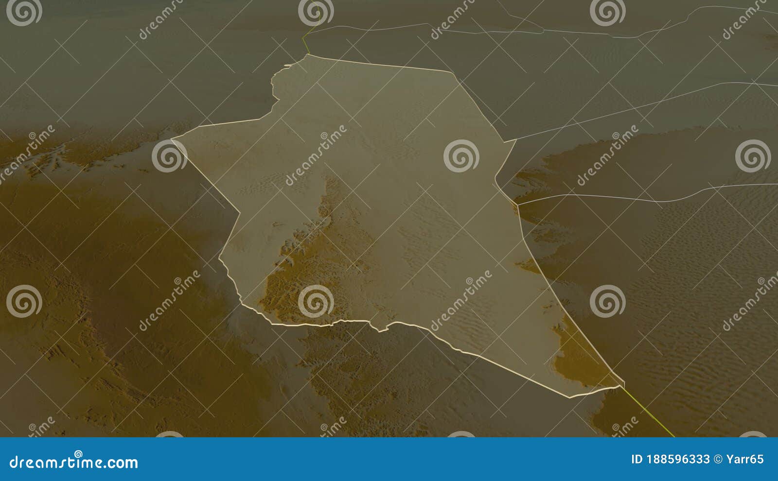 Ghat, Libya - Outlined. Relief Stock Illustration - Illustration of ...