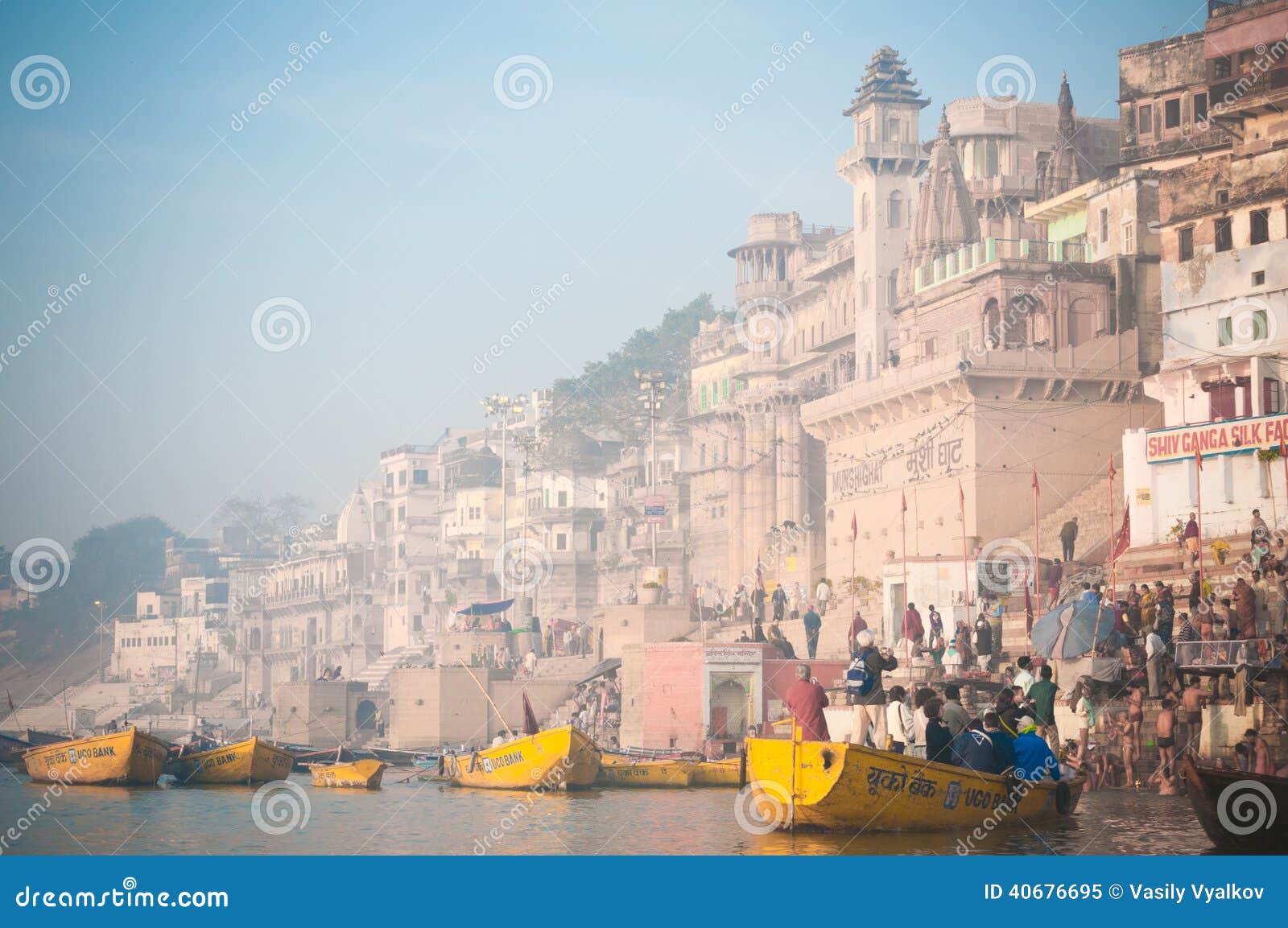 Ghates of Varanasi editorial image. Image of riverside - 40676695