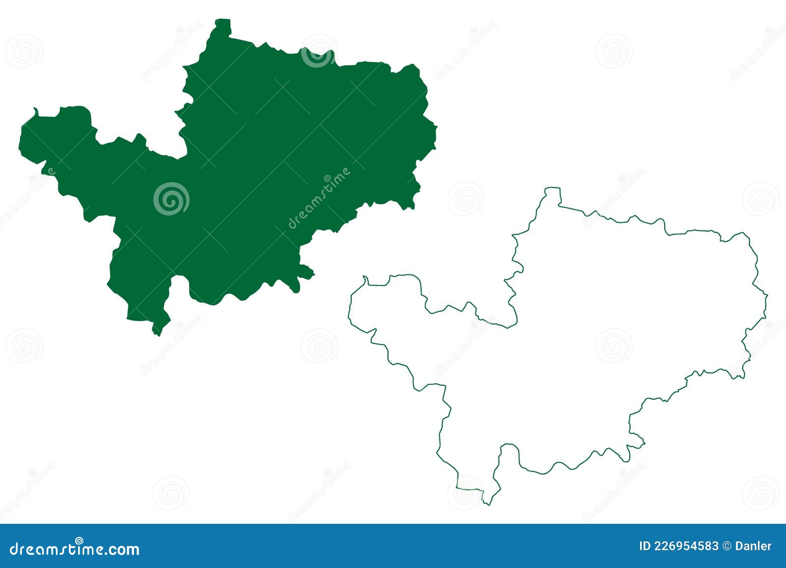 Ghaziabad District Uttar Pradesh State, Republic of India Map Vector ...