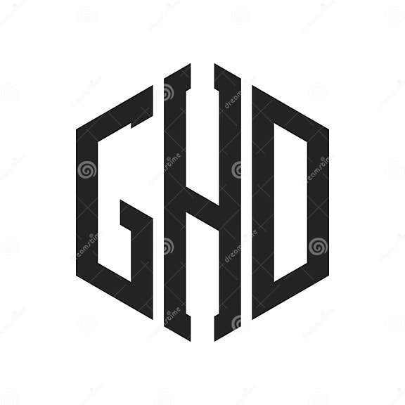 GHD Logo Design. Initial Letter GHD Monogram Logo Using Hexagon Shape ...