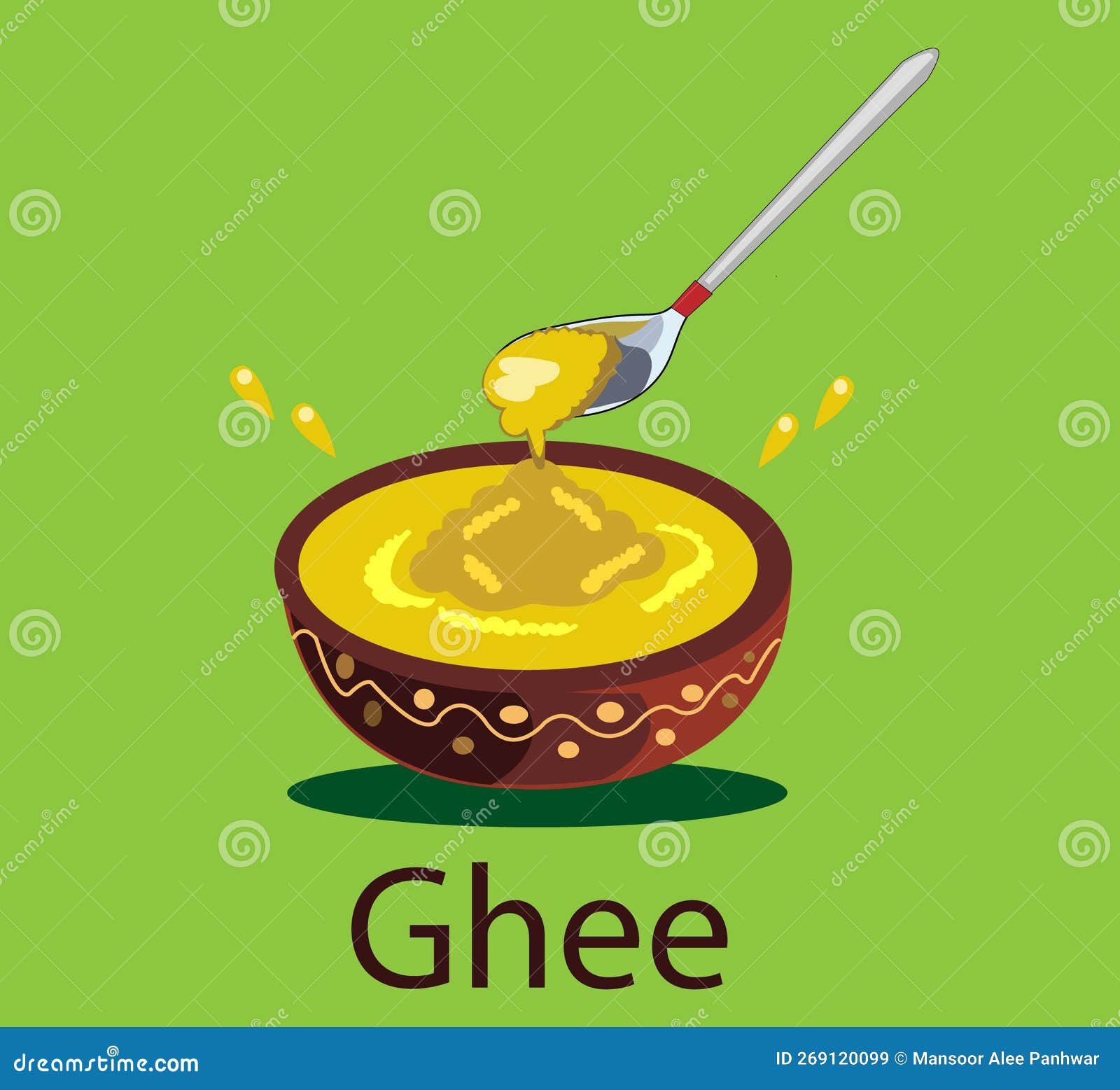 Ghee Vector Illustration In Traditional Style | CartoonDealer.com ...