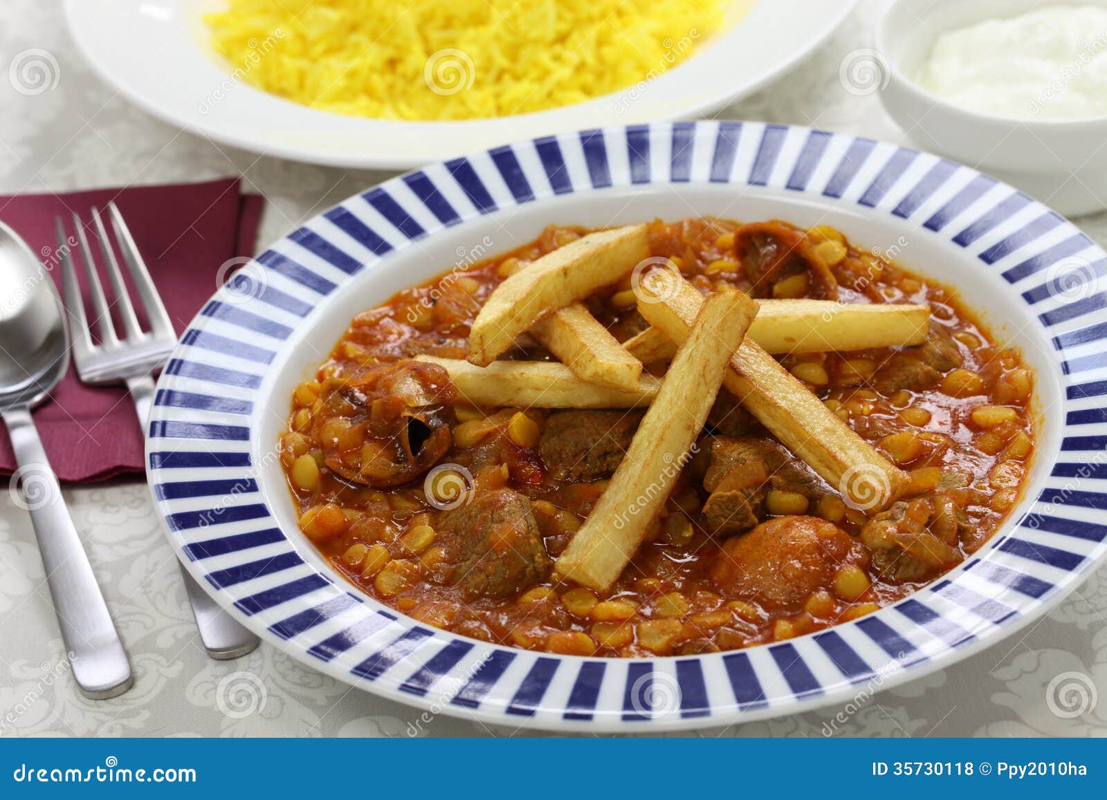Gheimeh De Khoresh, Cocina Iraní Foto de archivo - Imagen de irano ...