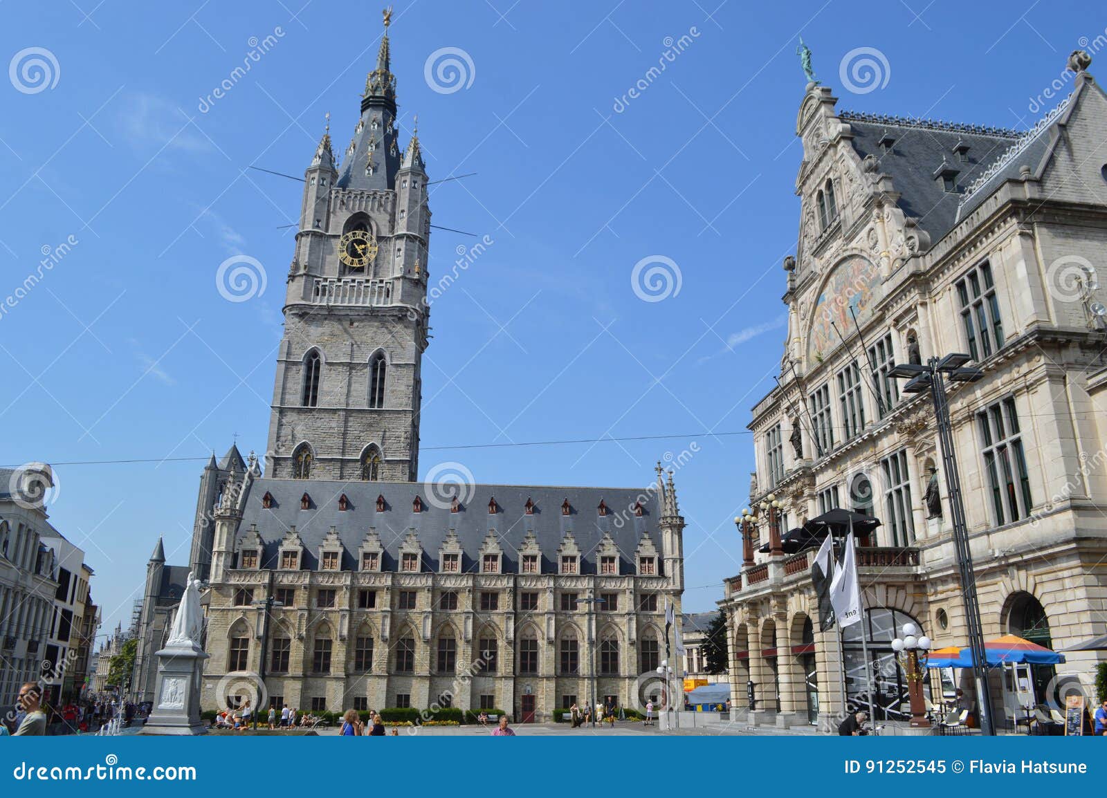 Ghent editorial image. Image of cityhall, ghent, sightseeing - 91252545