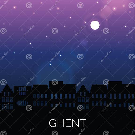 Ghent. Vector Illustration Decorative Design Stock Vector ...