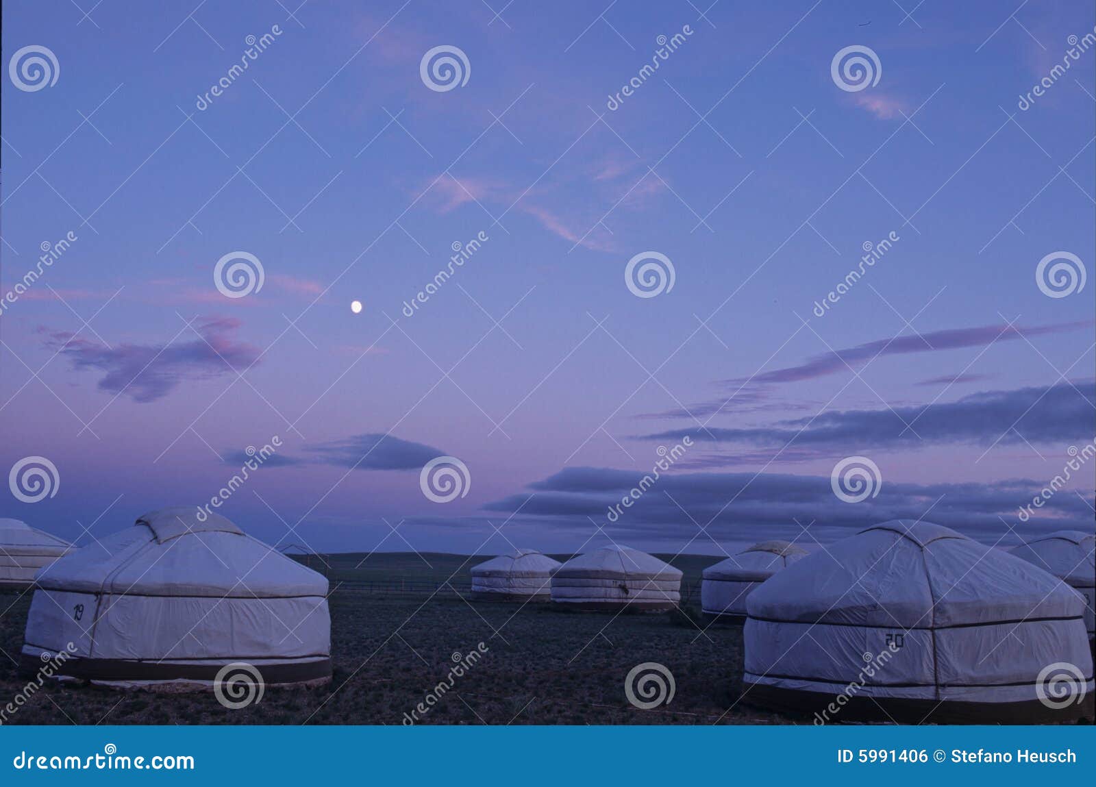 Gher camp stock photo. Image of camp, gobi, clouds, mongolia - 5991406