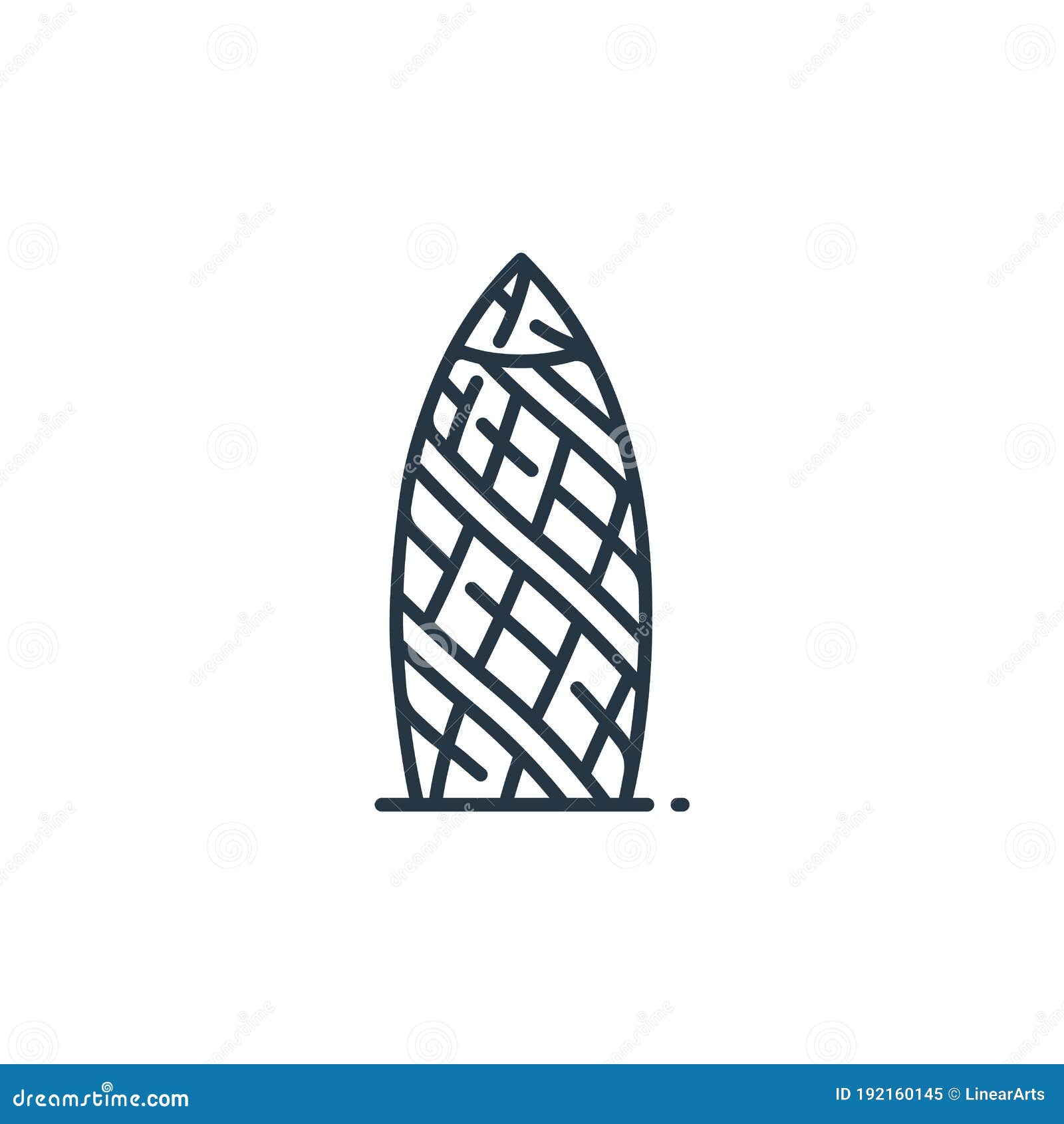 Gherkin Icon Vector from England Concept. Thin Line Illustration of ...