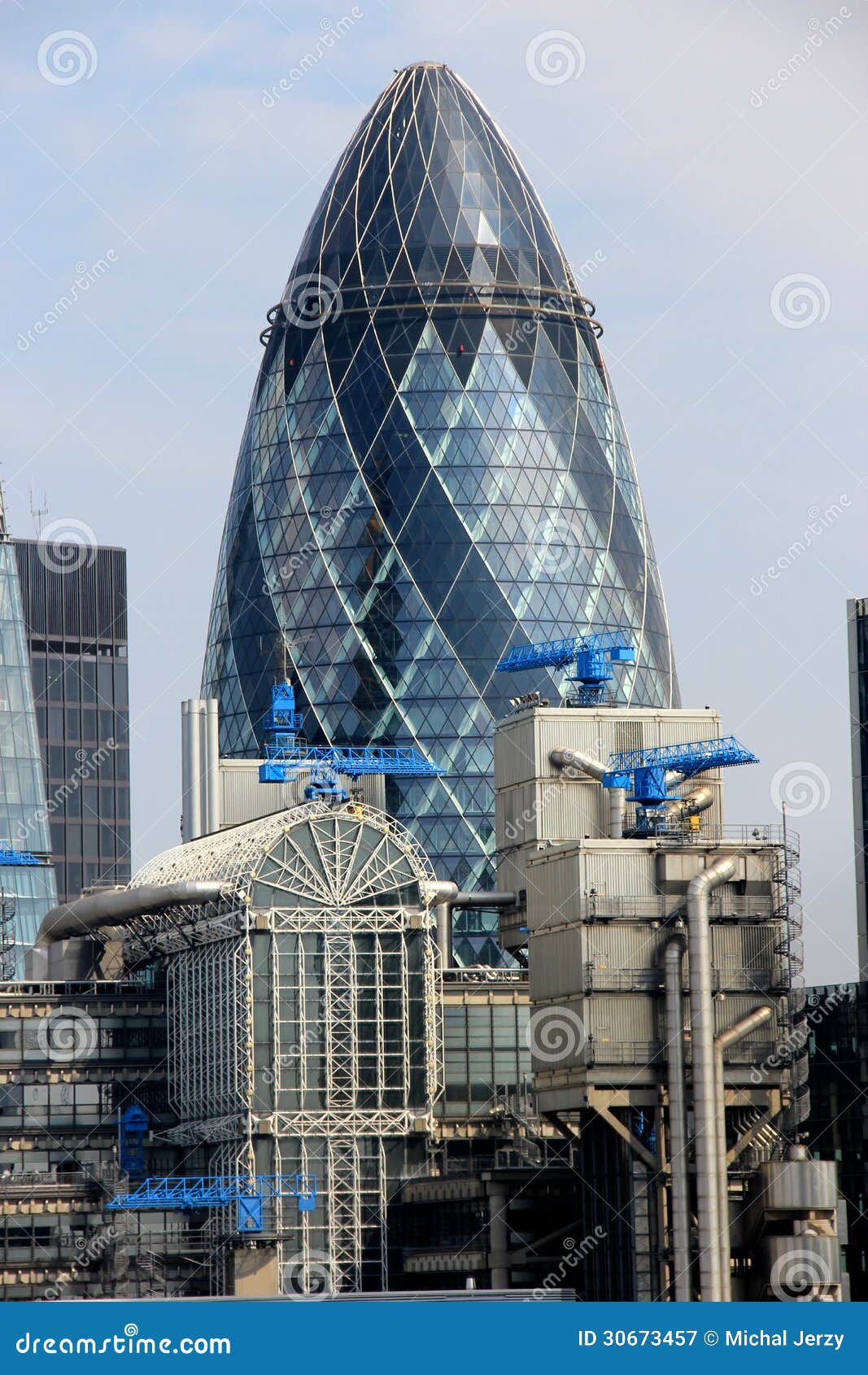Gherkin London Skyscraper editorial photography. Image of finance ...