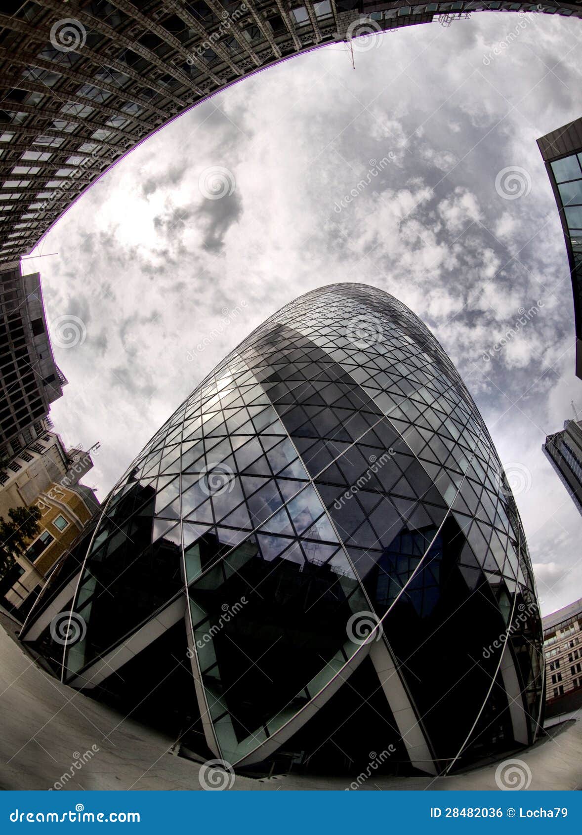 Gherkin in London (Swiss Re) Editorial Photo - Image of city, clouds ...