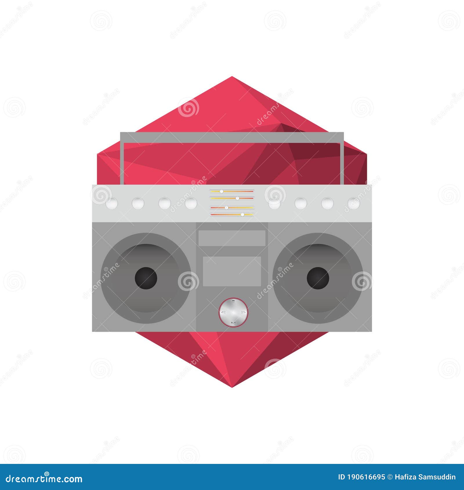 Ghetto Blaster. Vector Illustration Decorative Design Stock Vector ...