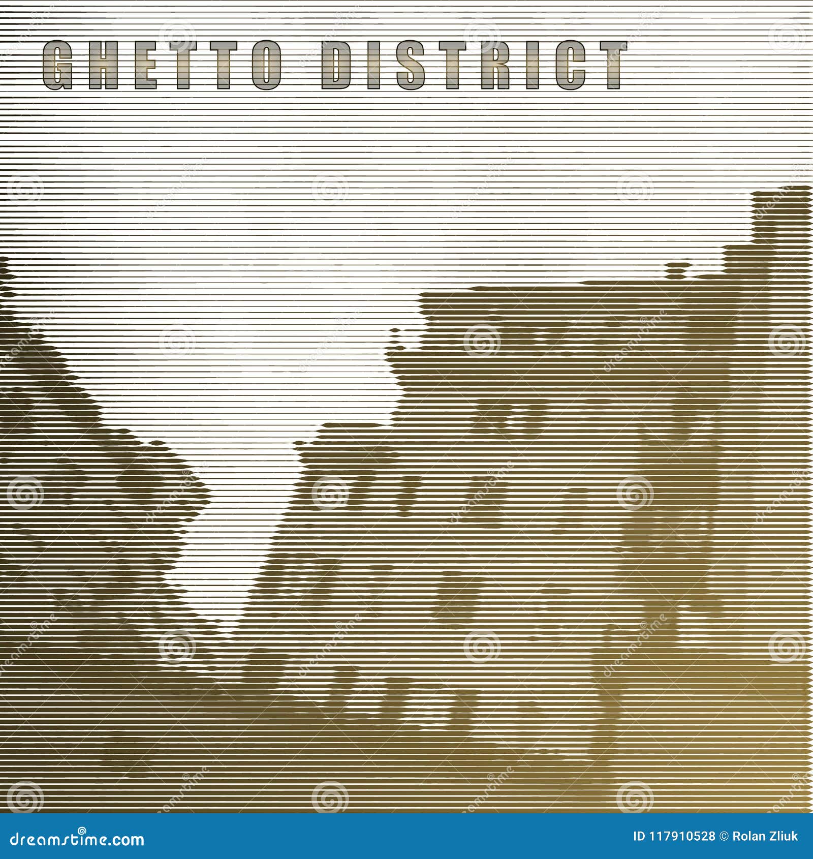 Ghetto District.Stylized Poster in Retro Style. Stock Vector ...