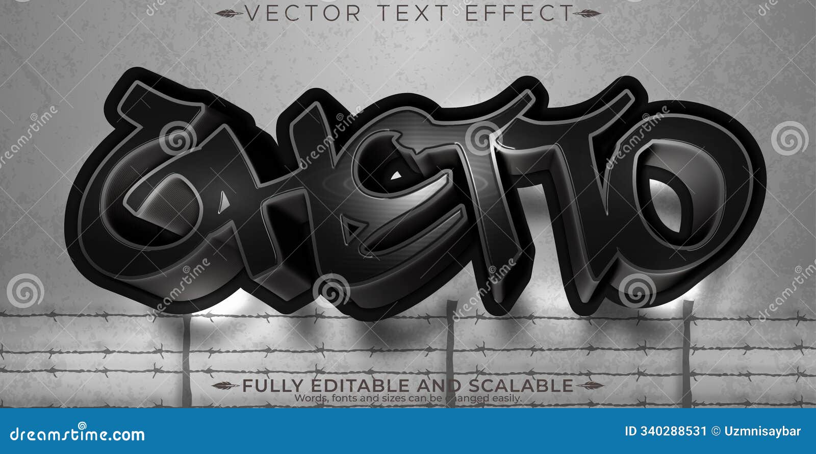 Ghetto Editable Text Effect, Editable Graffiti and Street Text Style ...