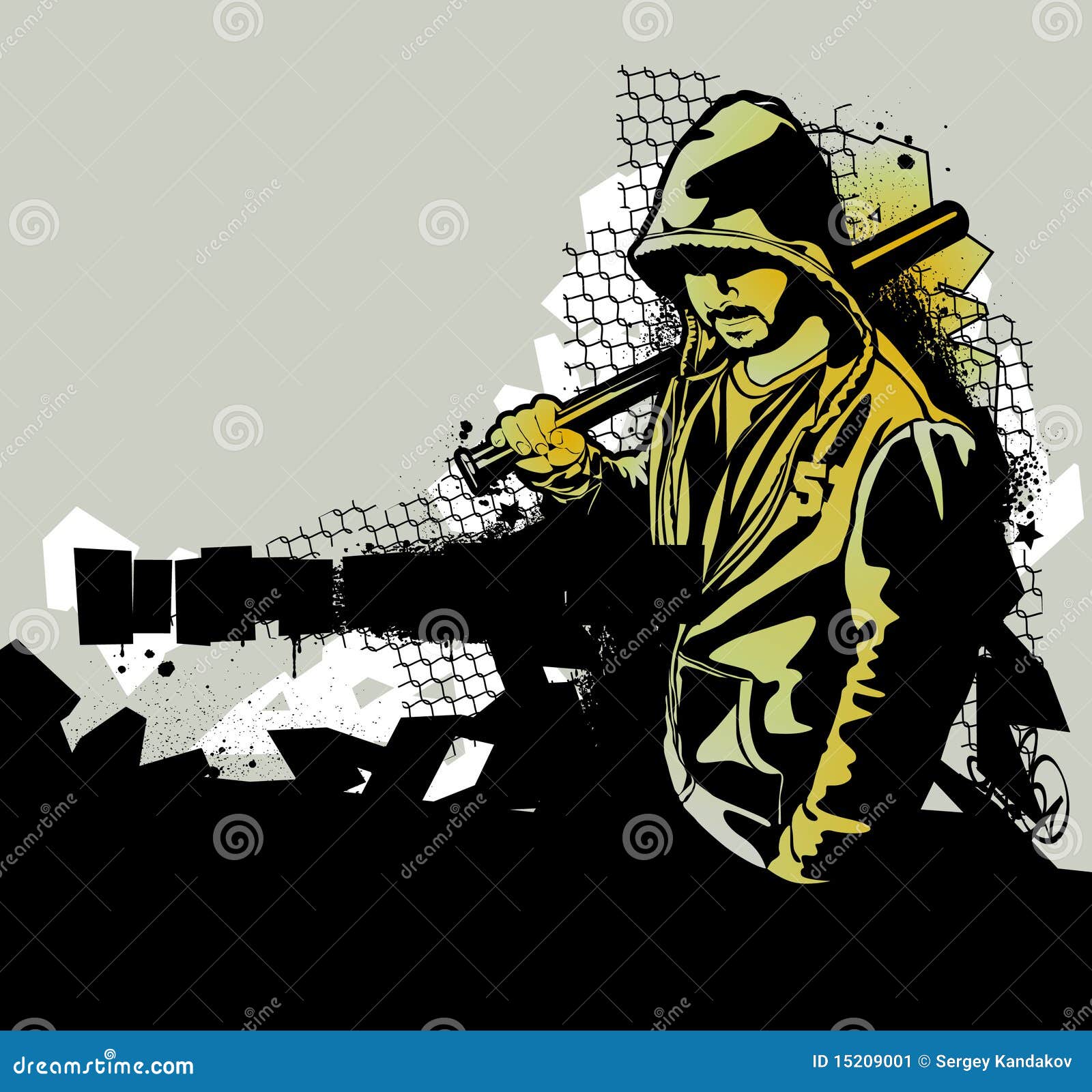 Ghetto Warriors stock vector. Illustration of criminal - 15209001