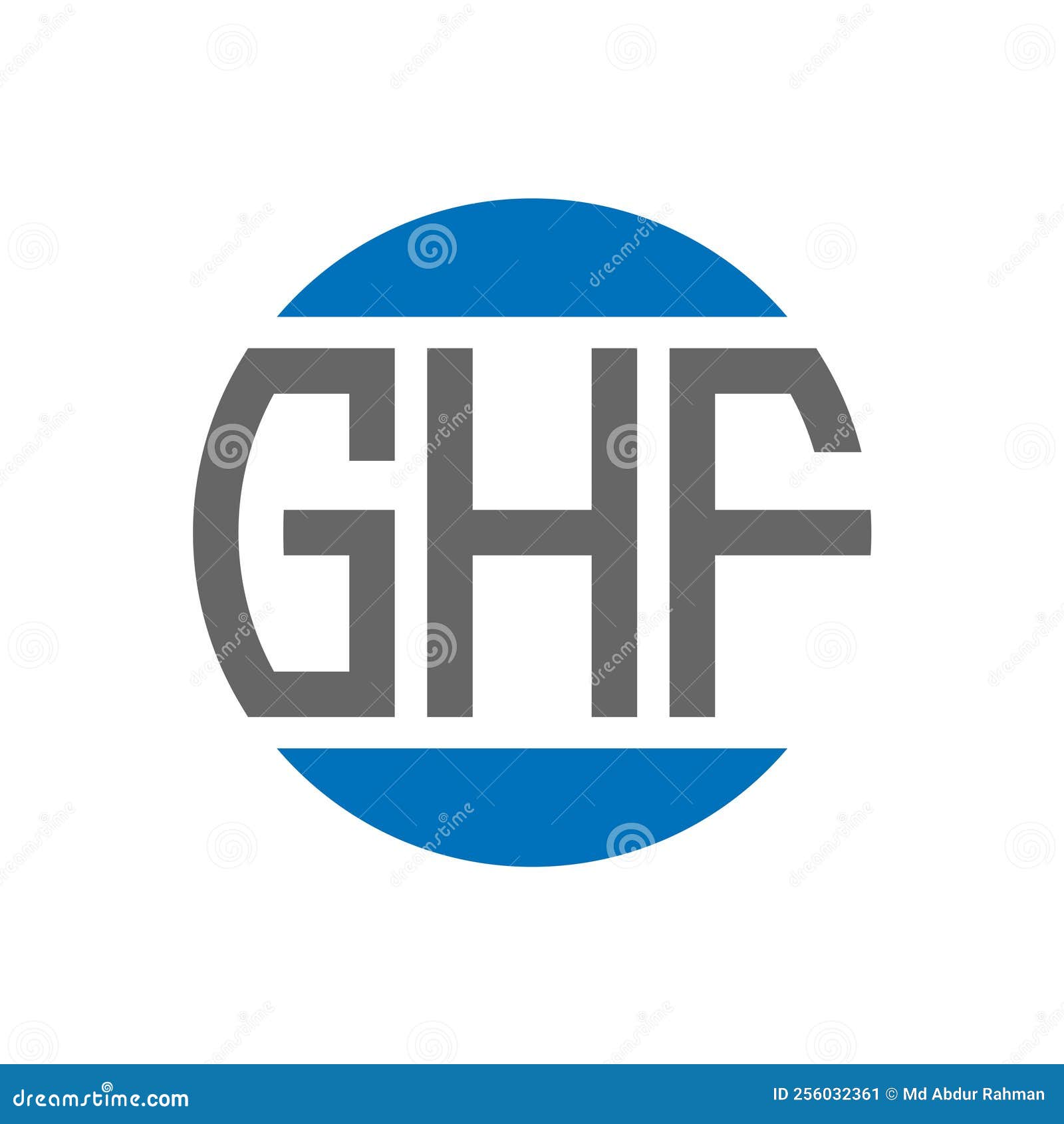 GHF Letter Logo Design on White Background. GHF Creative Initials ...