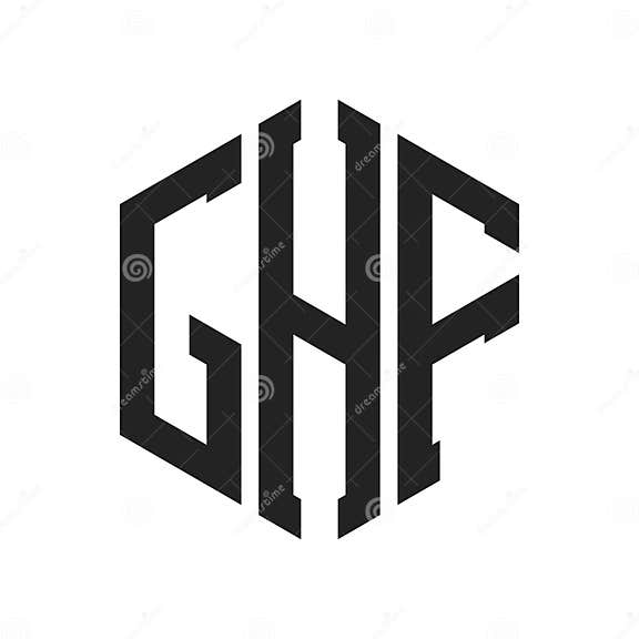 GHF Logo Design. Initial Letter GHF Monogram Logo Using Hexagon Shape ...