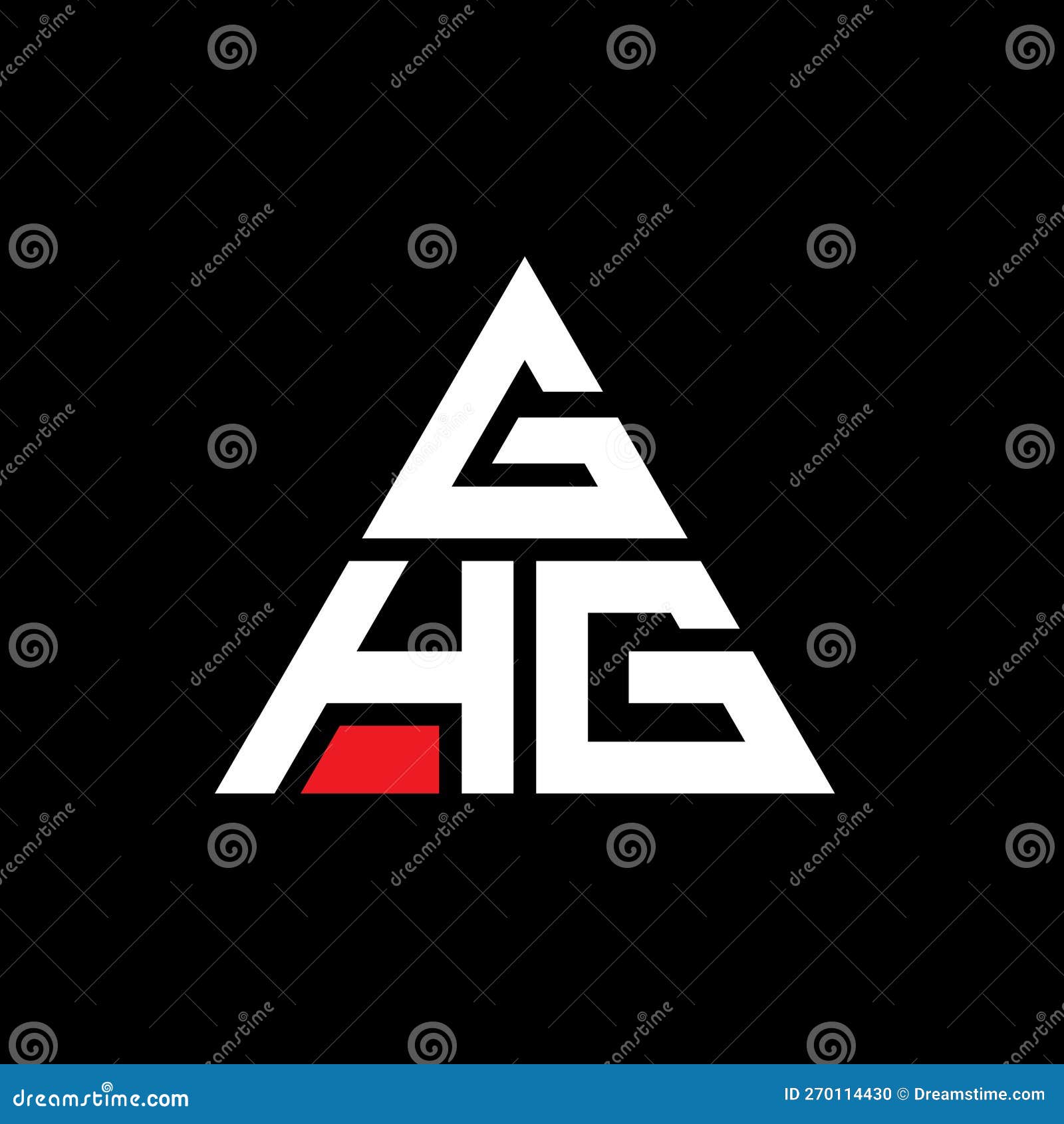 GHG Triangle Letter Logo Design with Triangle Shape. GHG Triangle Logo ...