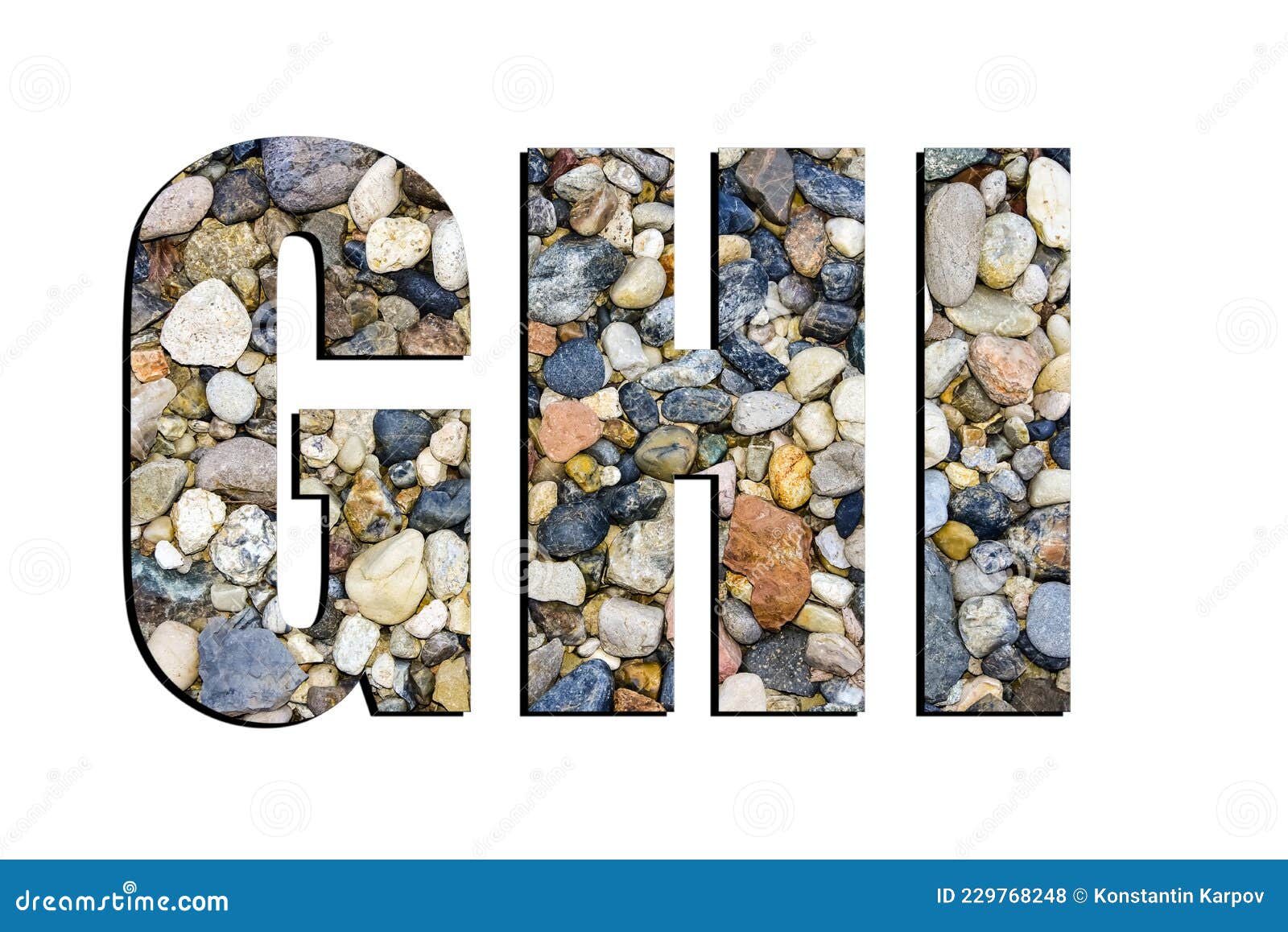 XYZ Letters. Stone Design Alphabet, Collection Of Letters Isolated On ...