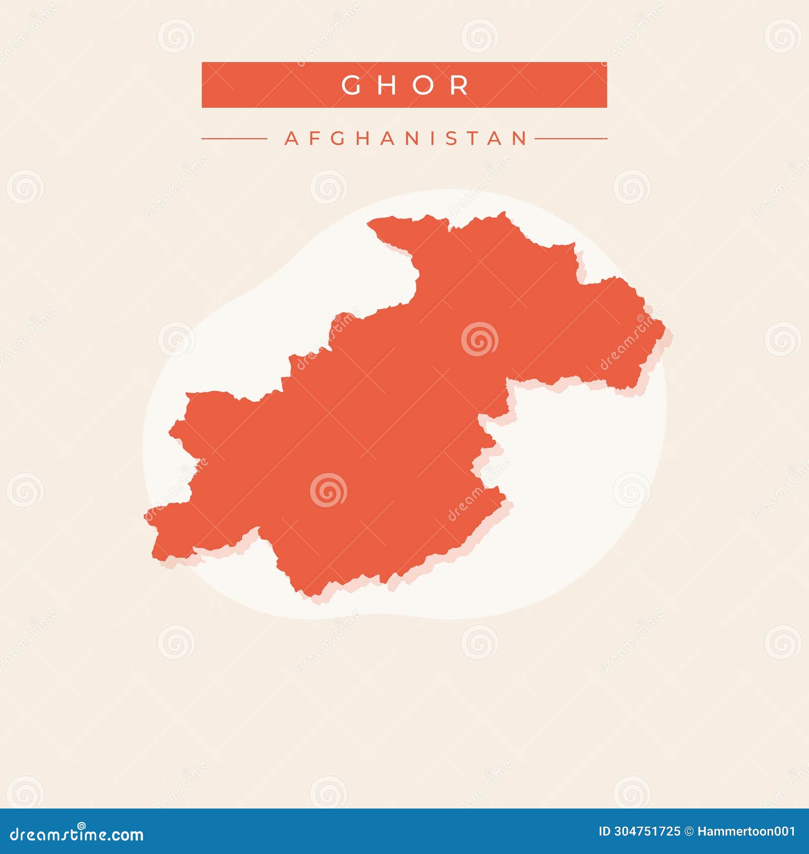 Vector Illustration Vector of Ghor Map Afghanistan Stock Vector ...