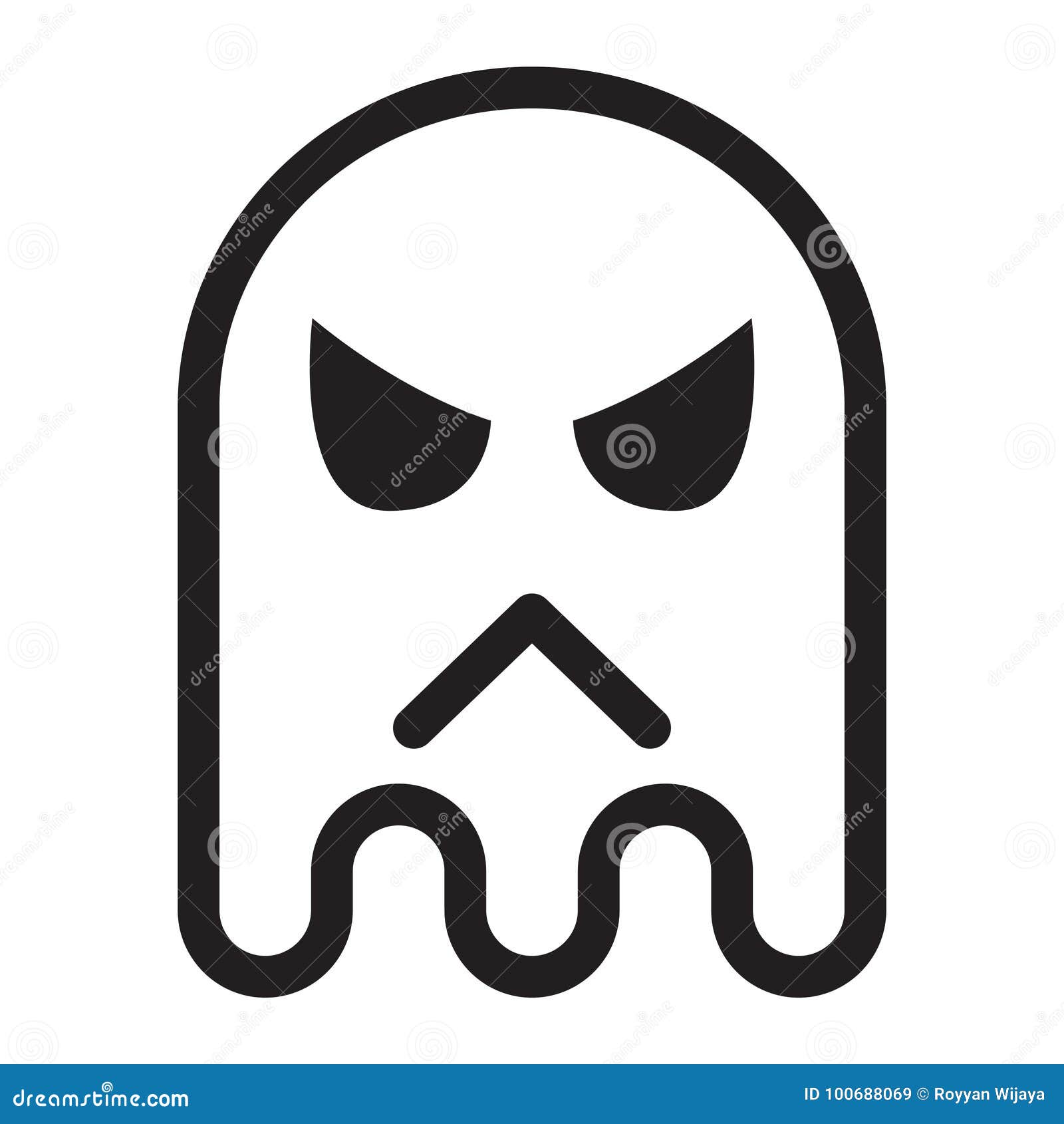 Ghost angry stock vector. Illustration of company, funny - 100688069