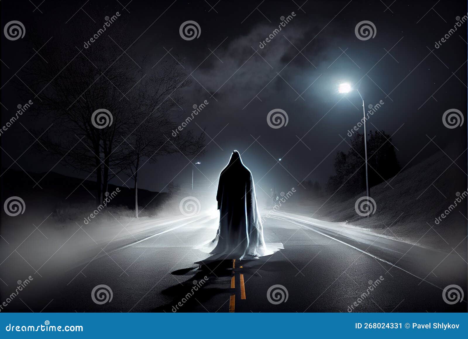 The Ghost Appeared in the Middle of the Road at Night. Horrors ...