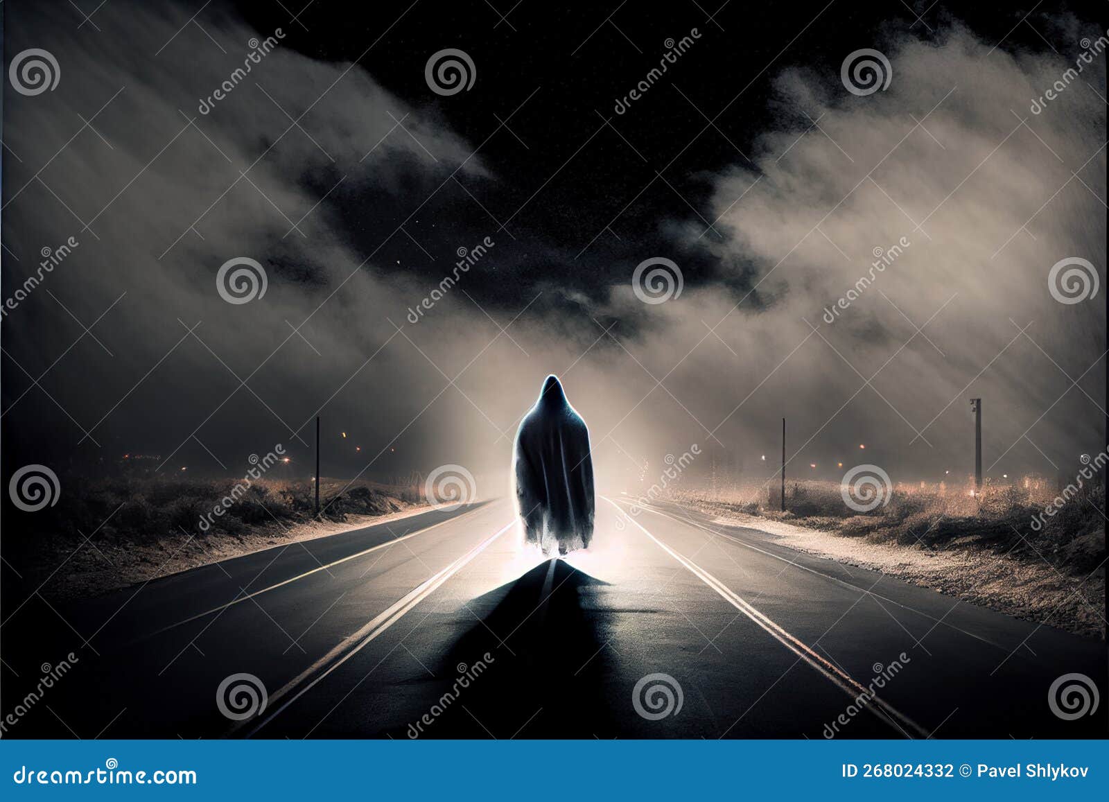 The Ghost Appeared in the Middle of the Road at Night. Horrors ...