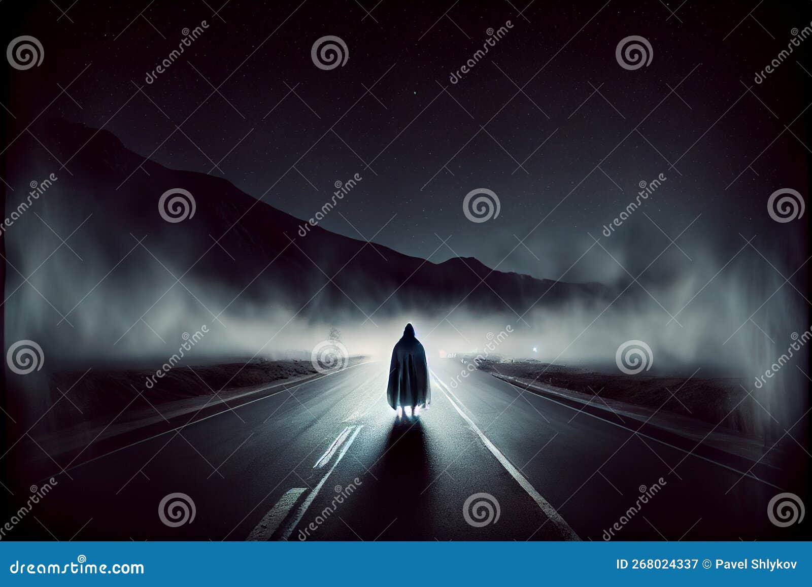 The Ghost Appeared in the Middle of the Road at Night. Horrors ...