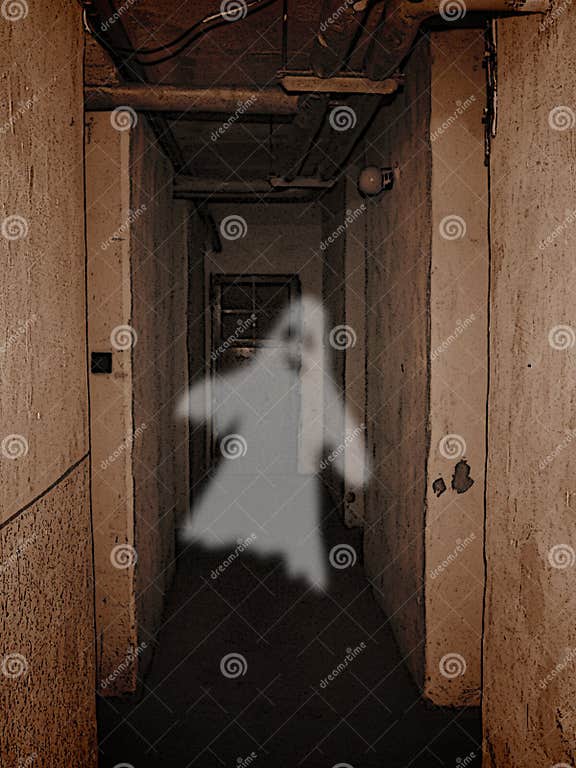Ghost in basement stock photo. Image of bugbear, darkness - 45836284
