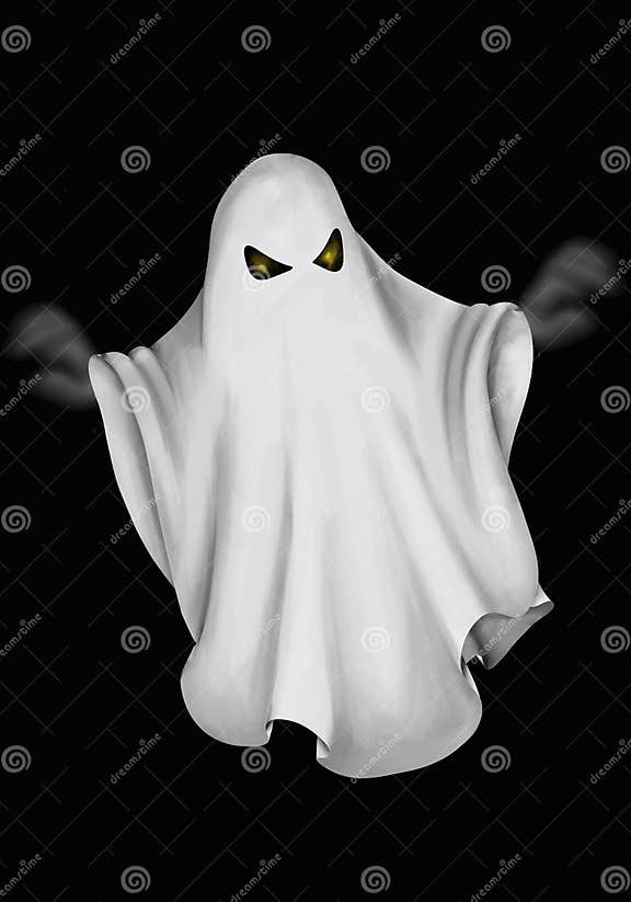 Ghost with bed sheet stock illustration. Illustration of horror - 78212742