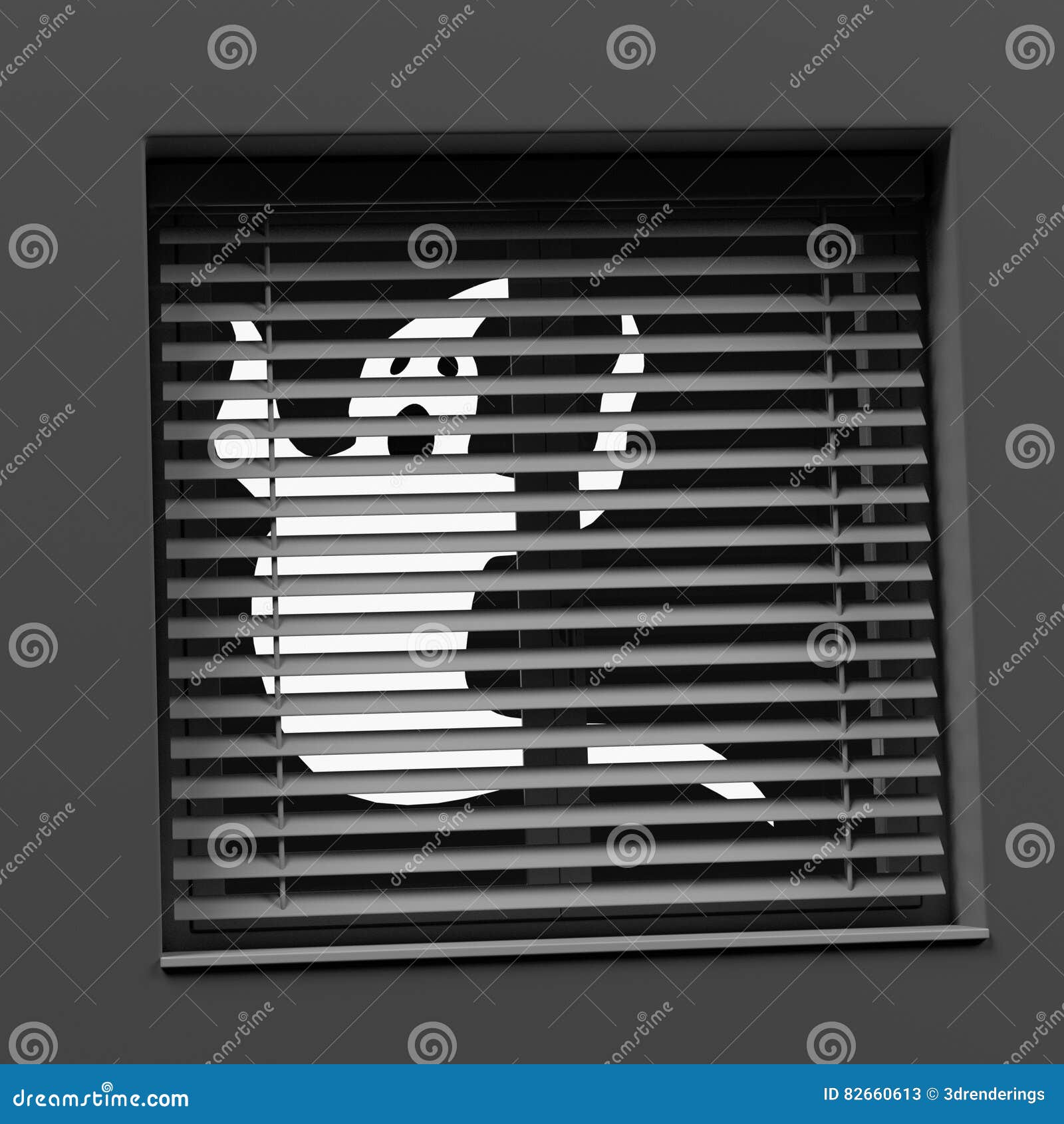 Ghost behind window stock illustration. Illustration of render - 82660613