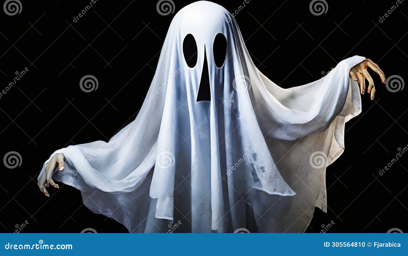 Ghost on black background stock illustration. Illustration of symbol ...