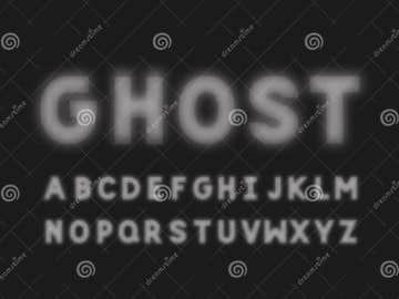 Ghost Bold Font. Vector Alphabet Stock Vector - Illustration of sign ...