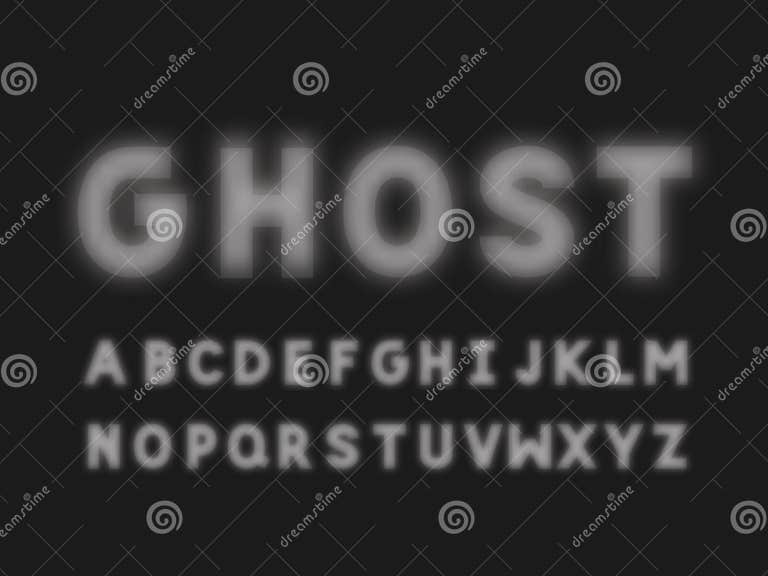 Ghost Bold Font. Vector Alphabet Stock Vector - Illustration of sign ...