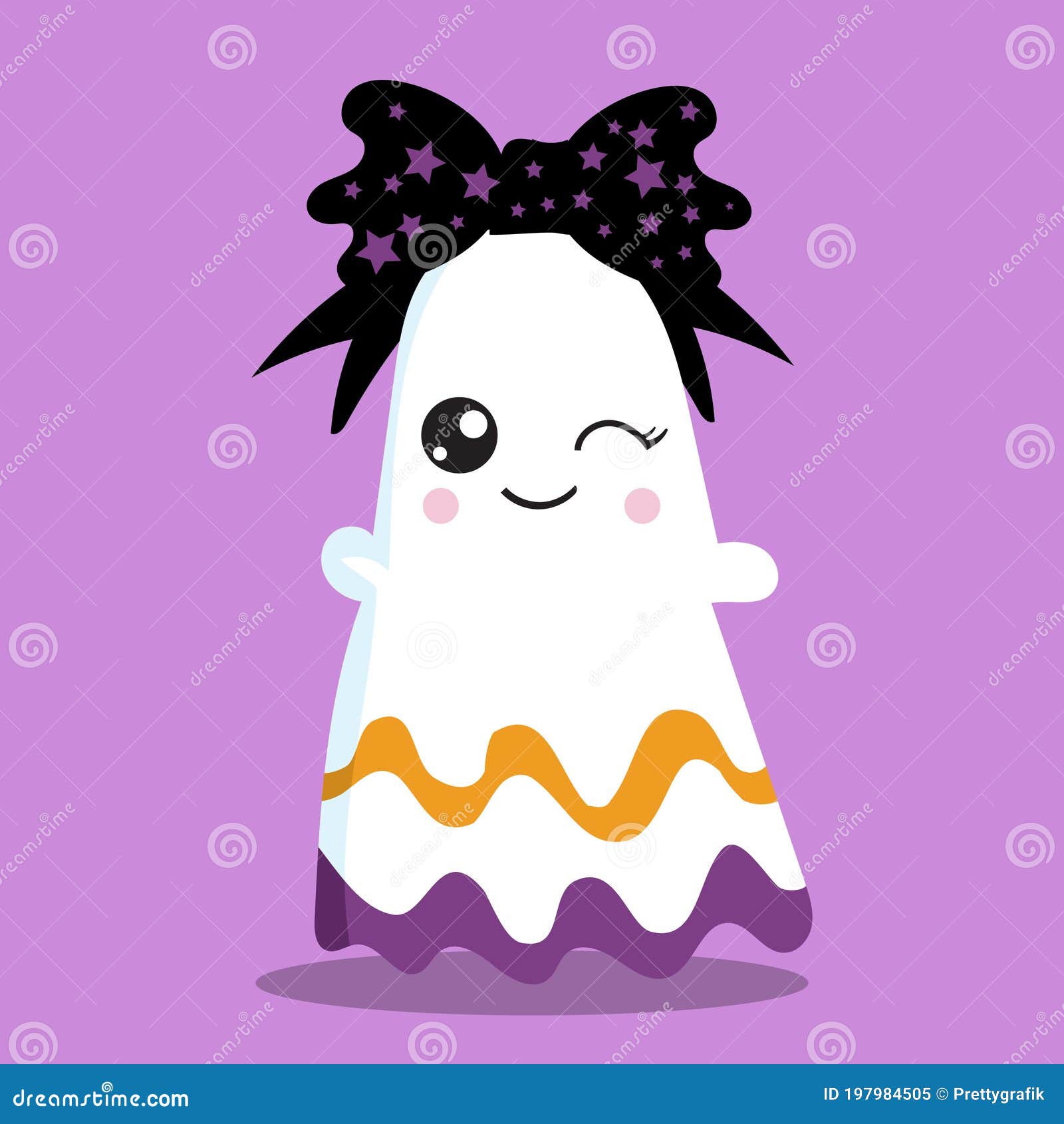 GHOST BOO RIBBON STAR 04 stock vector. Illustration of vector - 197984505