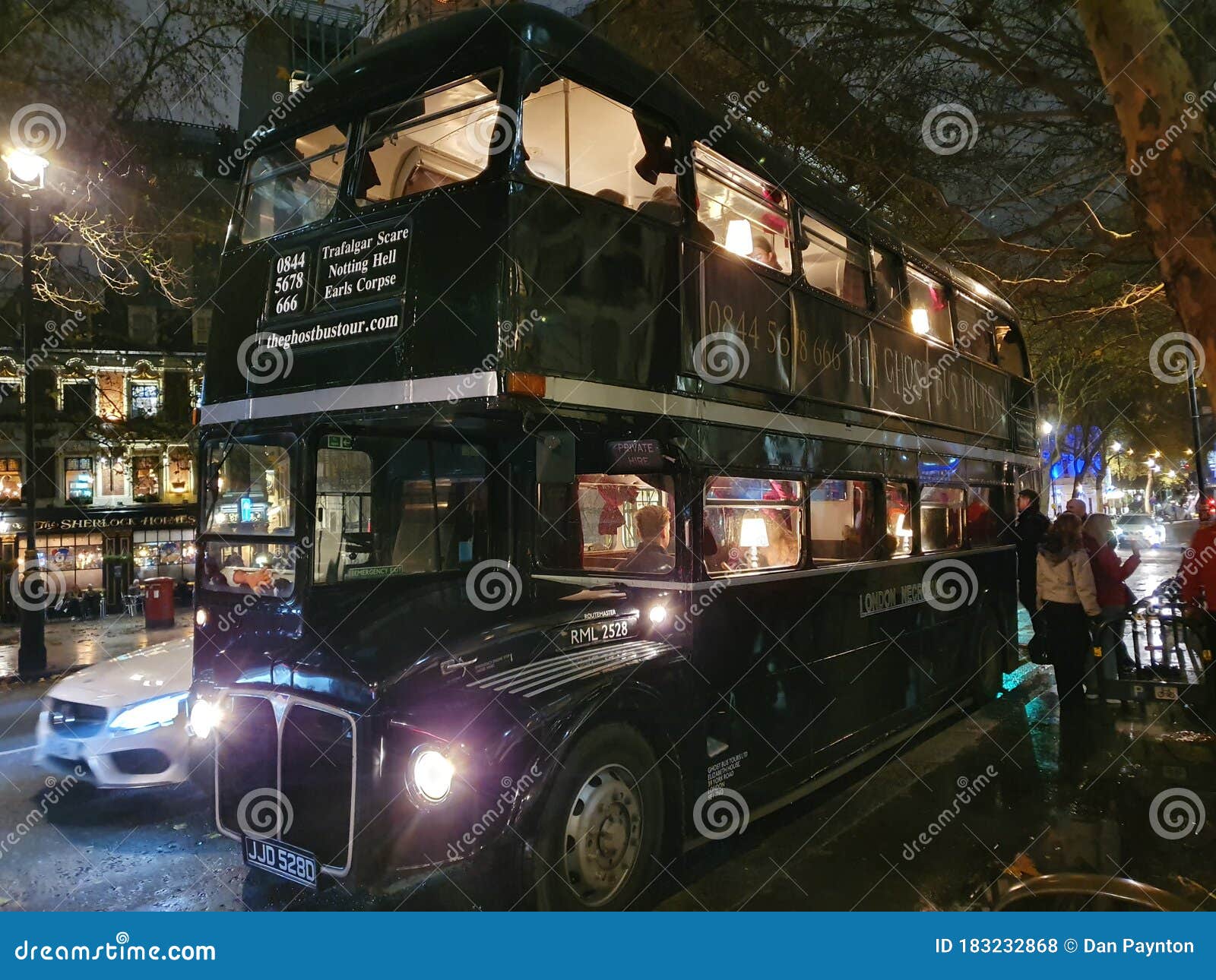 Ghost bus London editorial stock photo. Image of vehicle - 183232868