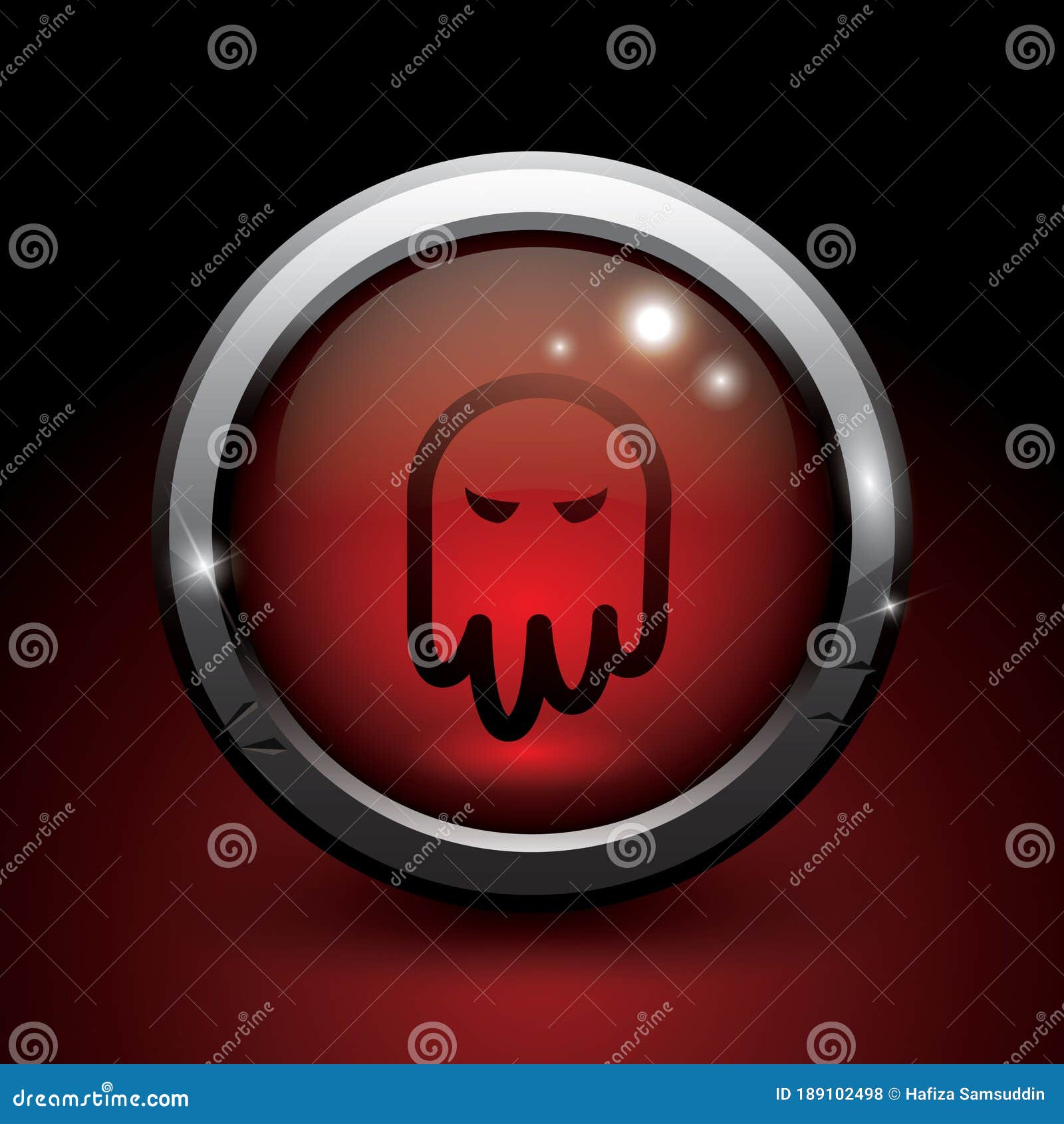 Ghost Button. Vector Illustration Decorative Design Stock Vector ...