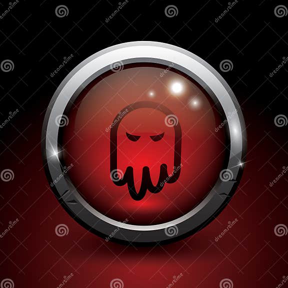 Ghost Button. Vector Illustration Decorative Design Stock Vector ...