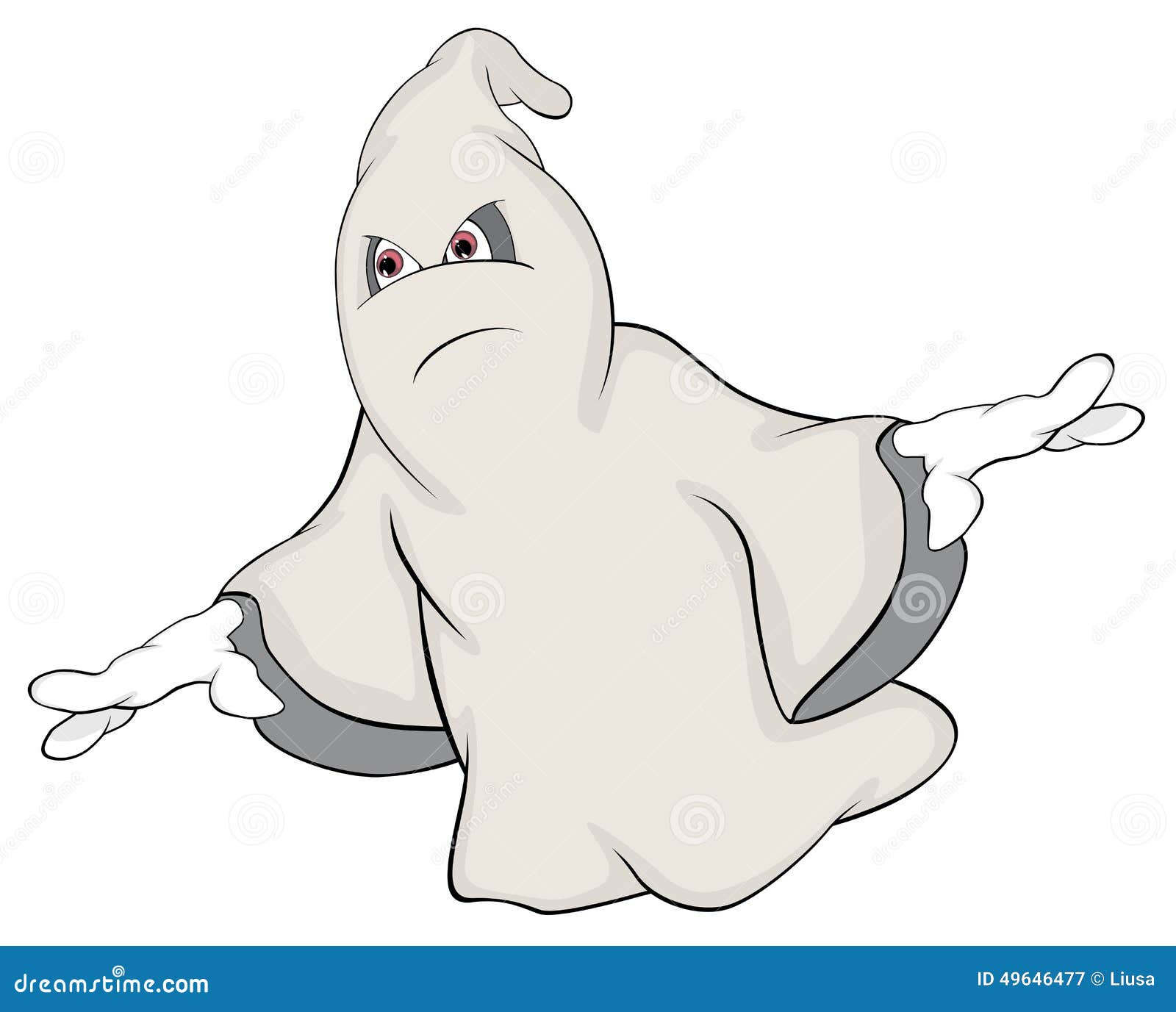 Ghost cartoon stock vector. Illustration of robe, bizarre - 49646477