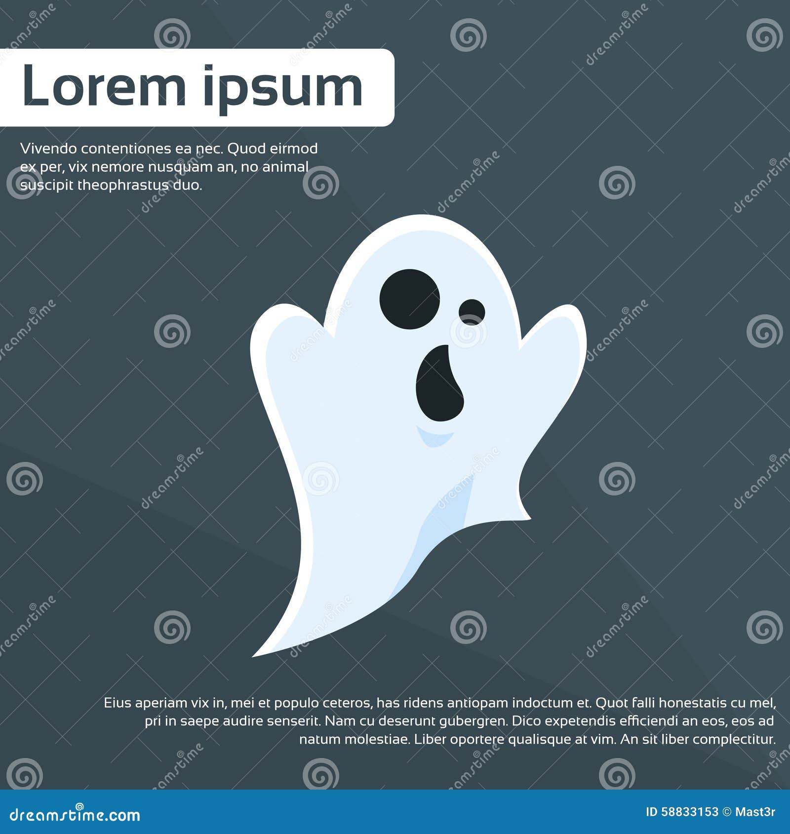 Ghost 30s Cartoon Mascot Character 40s, 50s, 60s Old Animation Style ...