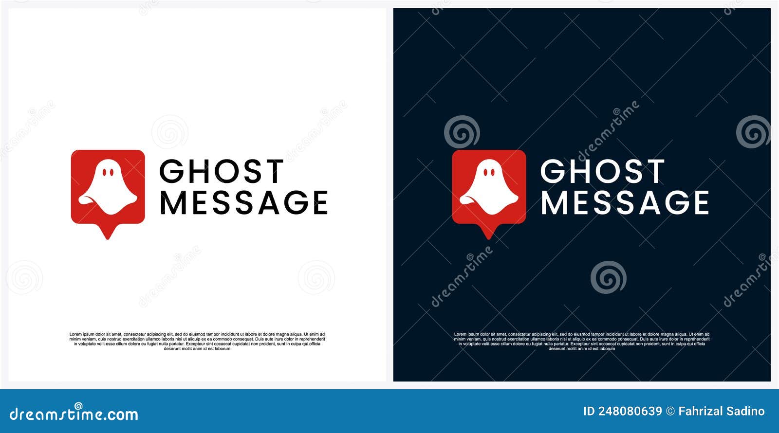 Ghost Chat Logo in a Modern Flat Style Stock Illustration ...