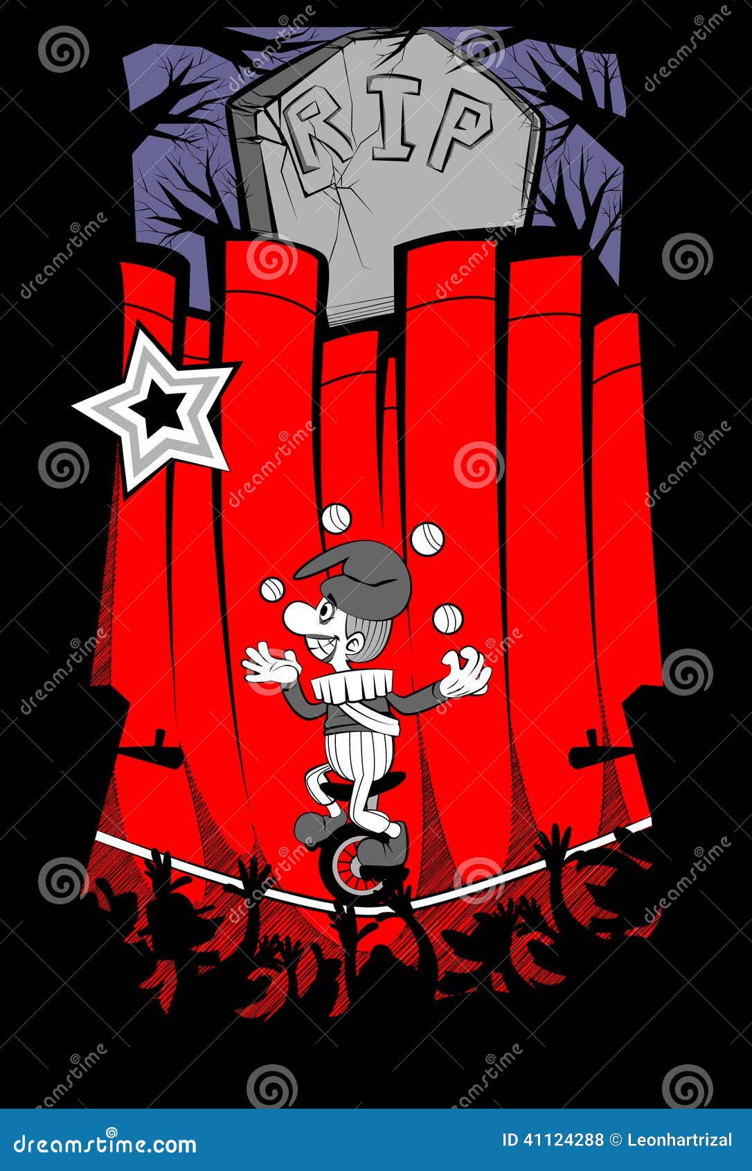 Ghost Circus stock vector. Illustration of attraction - 41124288