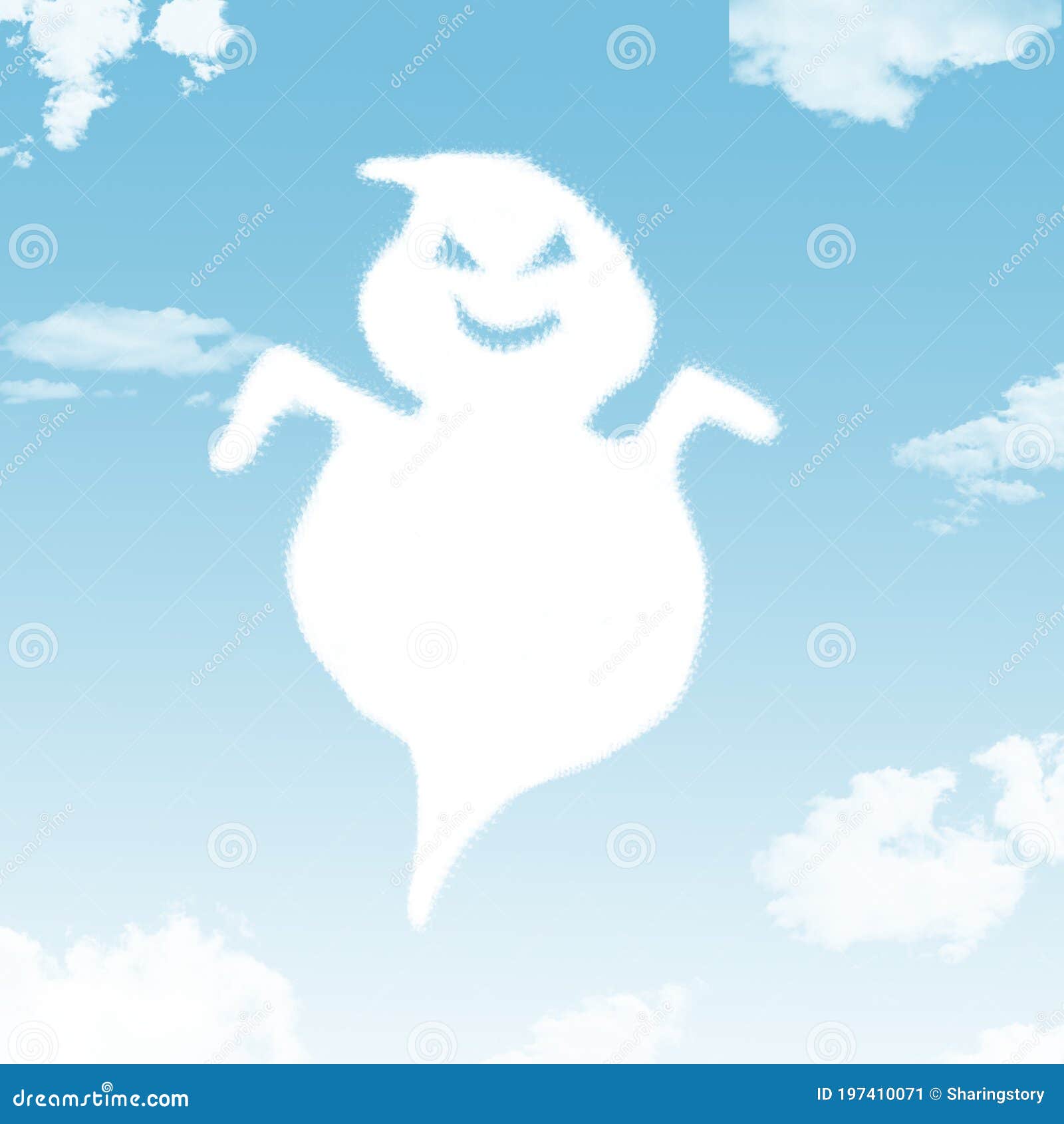 Ghost Cloud Shape , Concept of Halloween Stock Illustration ...