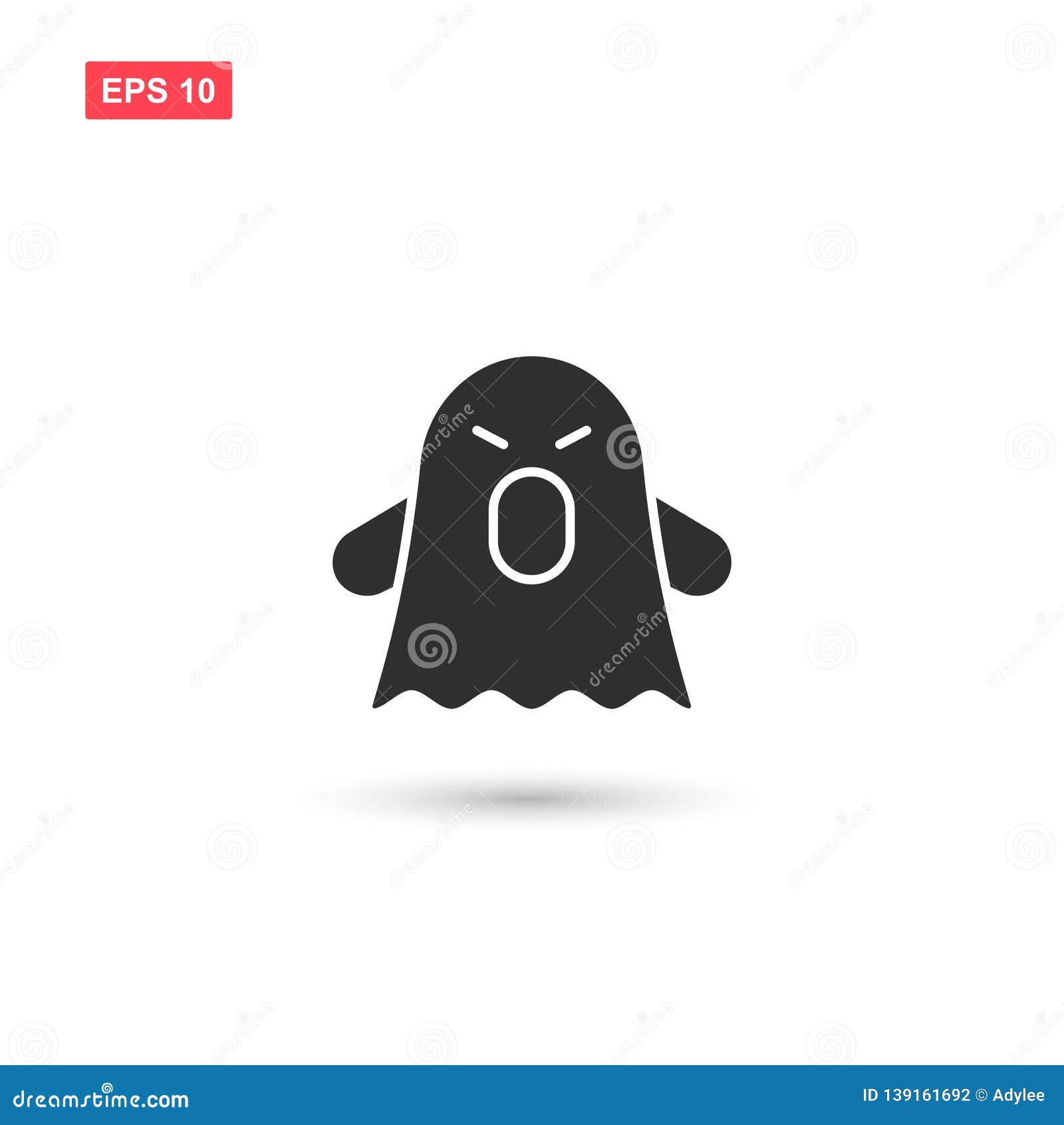Ghost Costume Icon Vector Design Isolated 4 Stock Vector - Illustration ...