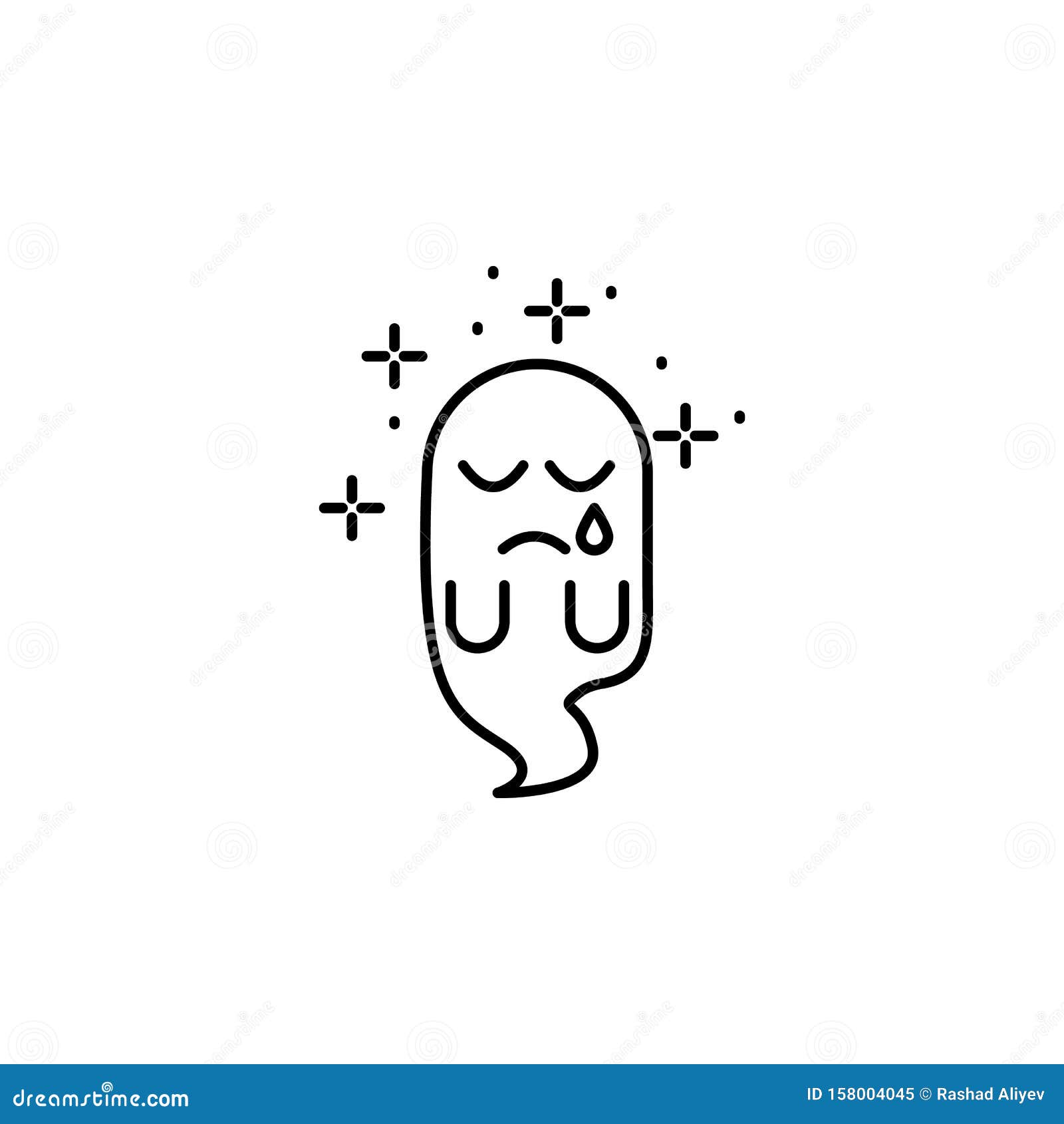 Ghost Crying Icon. Element of Spirit Icon Stock Illustration ...
